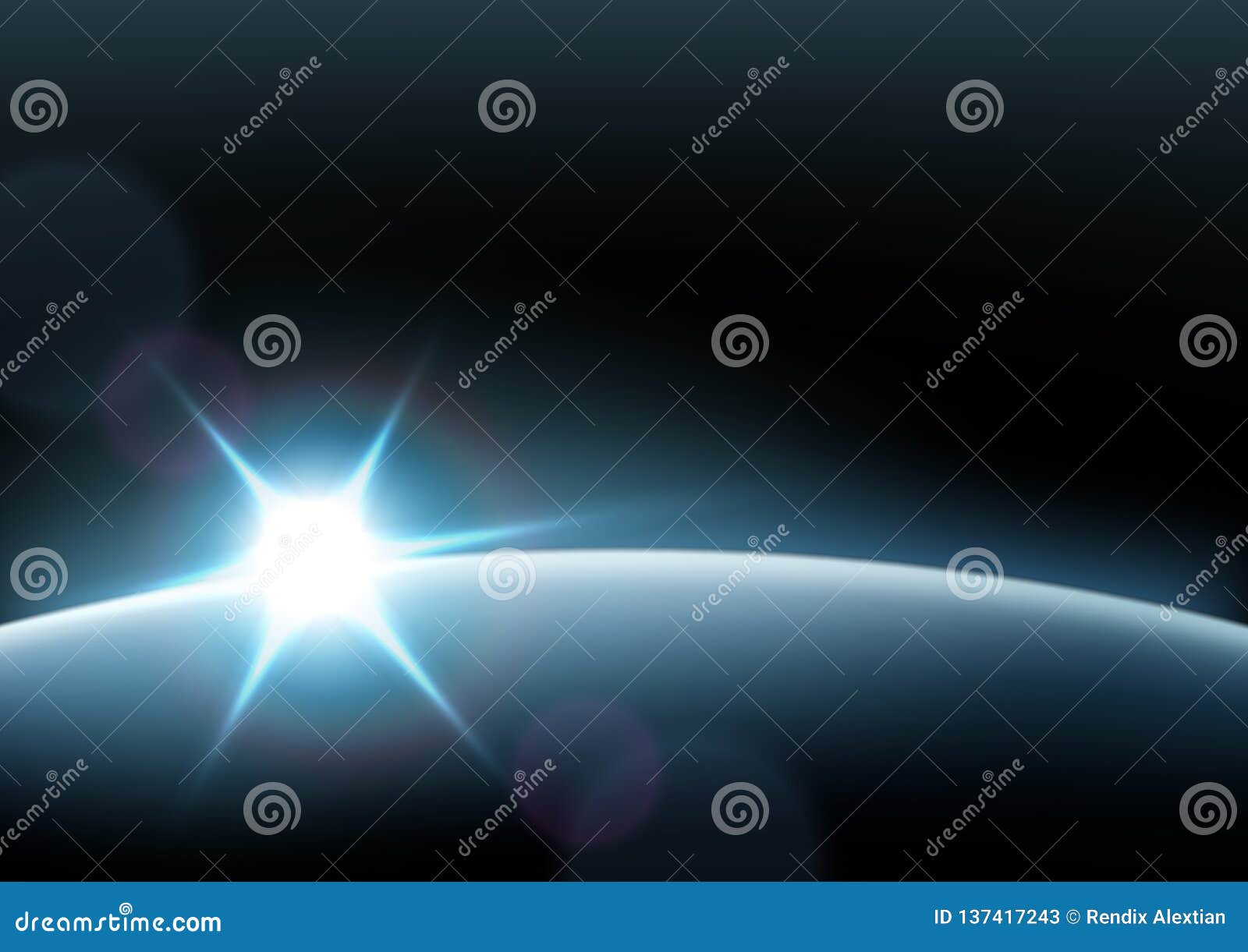 Fondo De Levantamiento De Los Rayos Azules Ilustración del Vector ...