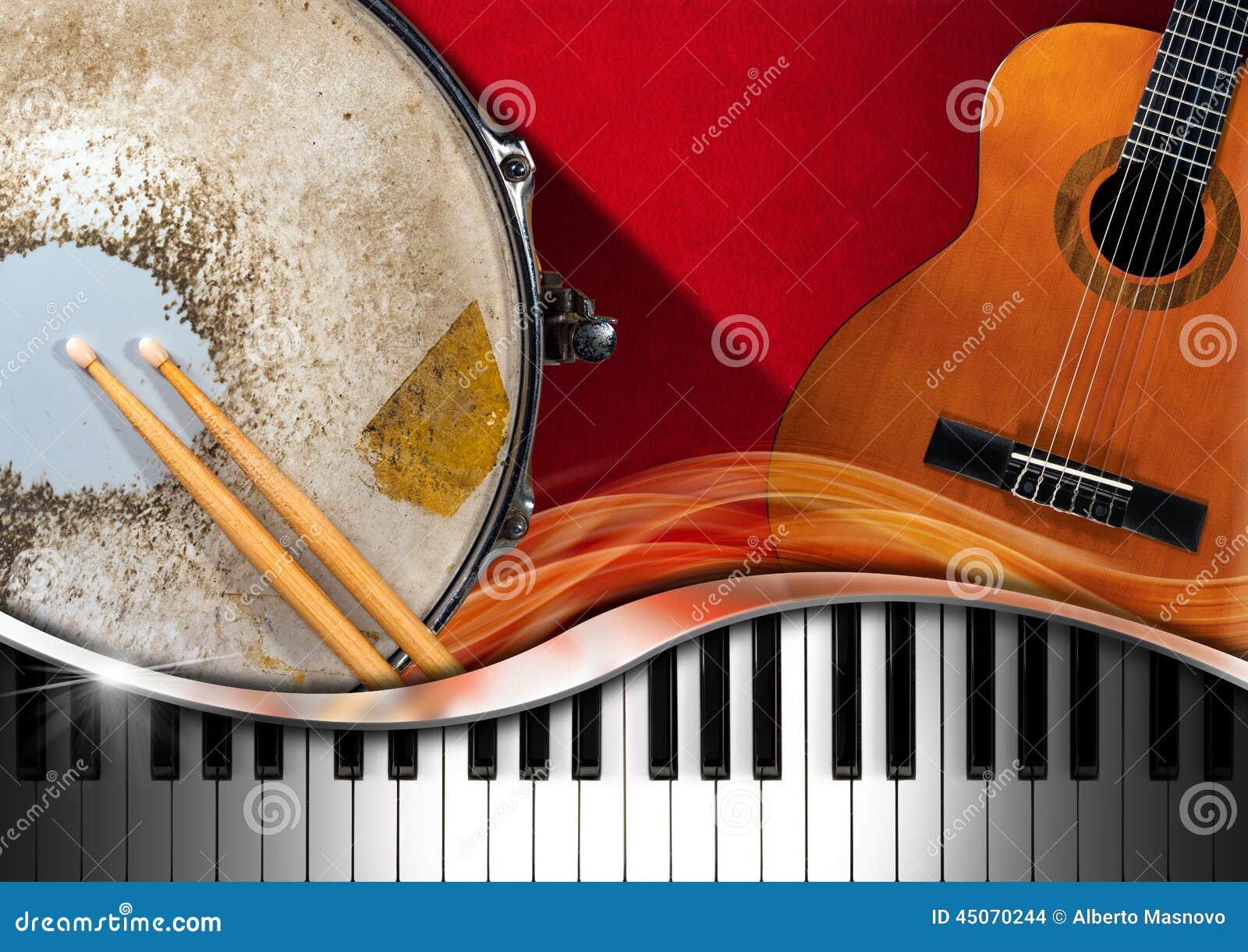 Fondo De Los Instrumentos Musicales Stock de ilustración - Ilustración ...