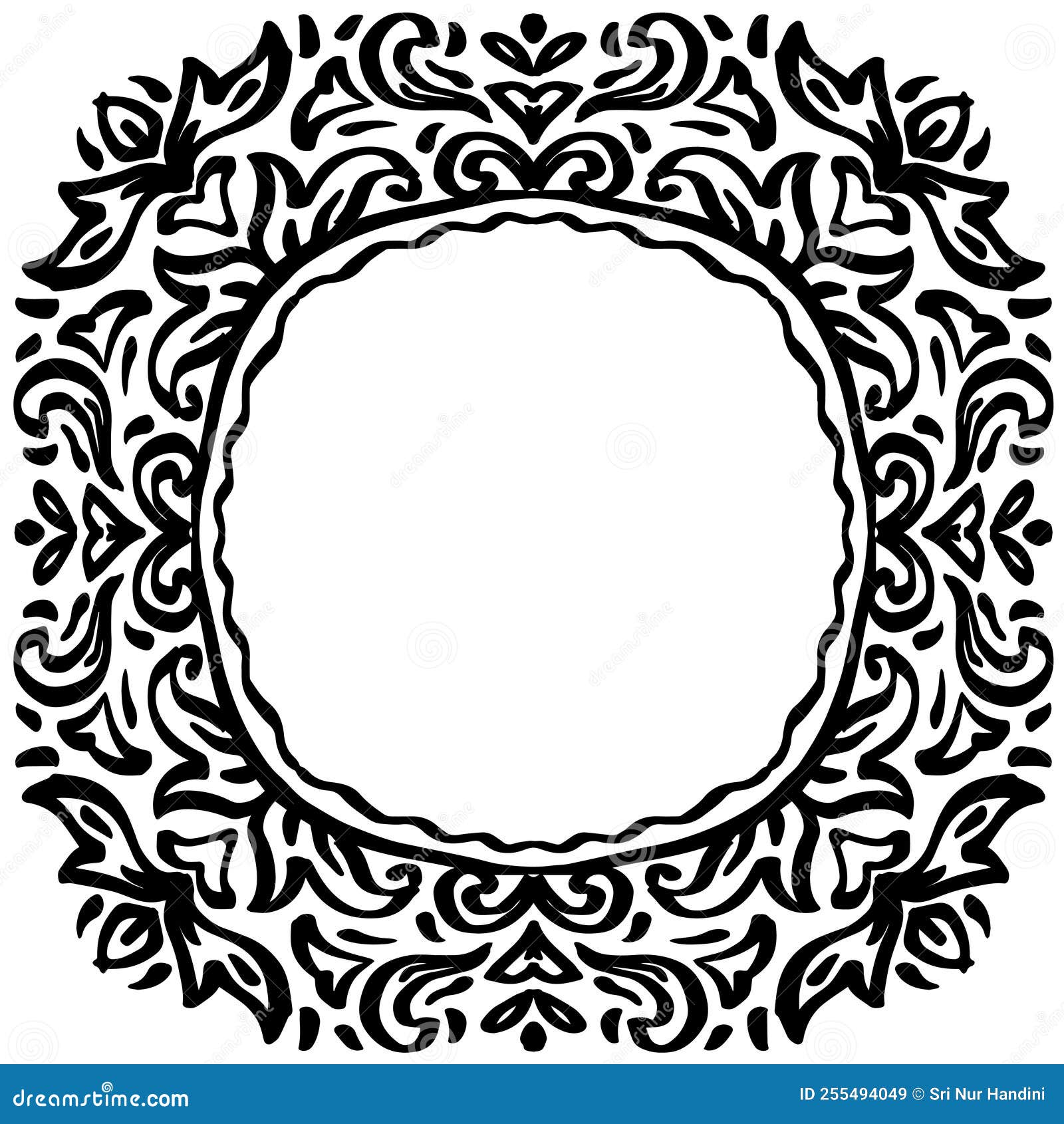 Fondo De Marco Floral De Orden De Dibujo Manual Stock de ilustración ... Fondo De Marco Floral De Orden De Dibujo Manual Stock de ilustración ...