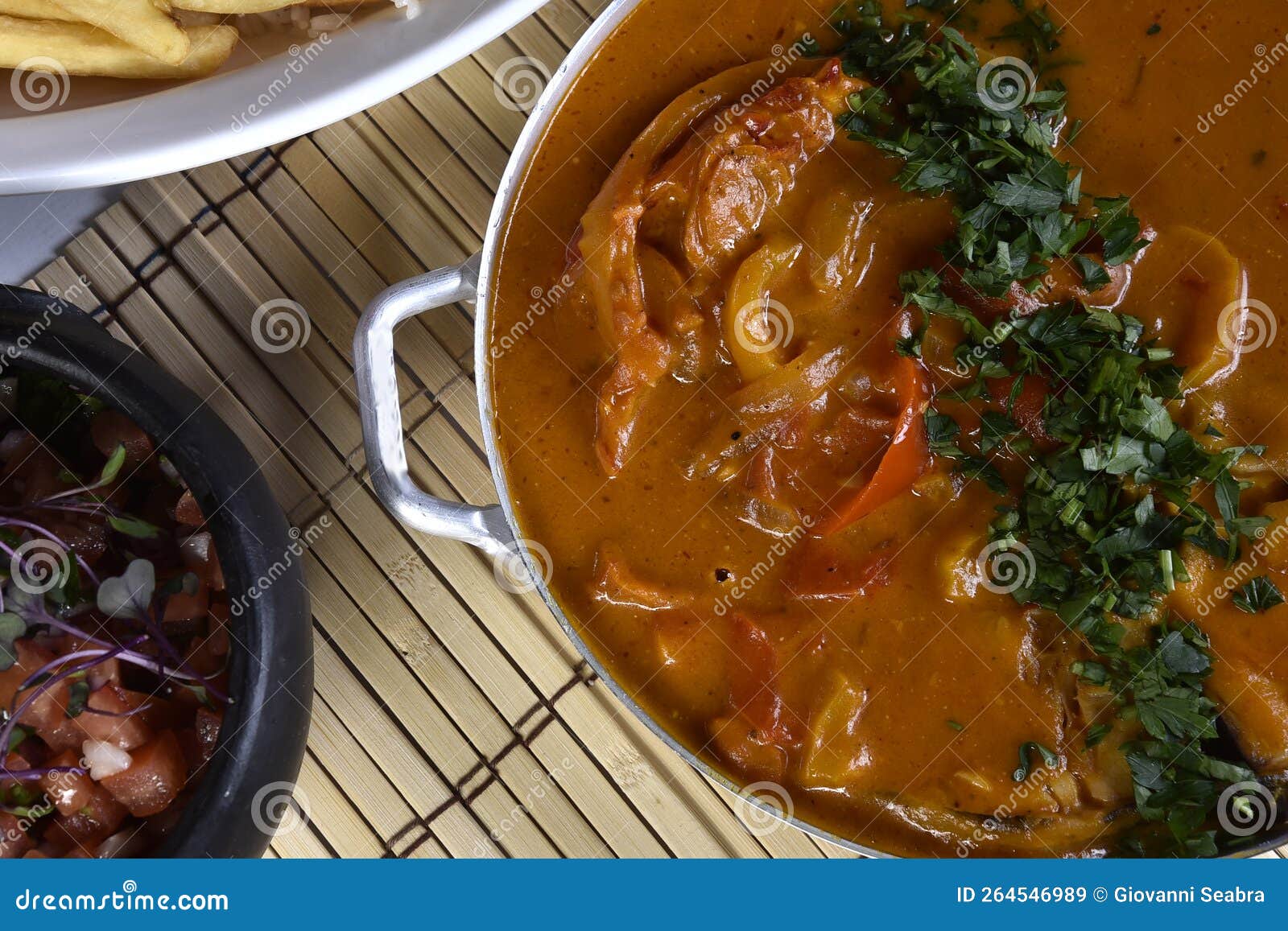 Fondo De Moqueca De Estofado De Mariscos De Brasil Imagen de archivo ...