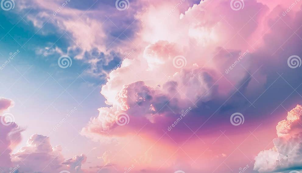 Fondo De Nubes Pastel Fondo De Nubes De Color Pastel Stock de ...