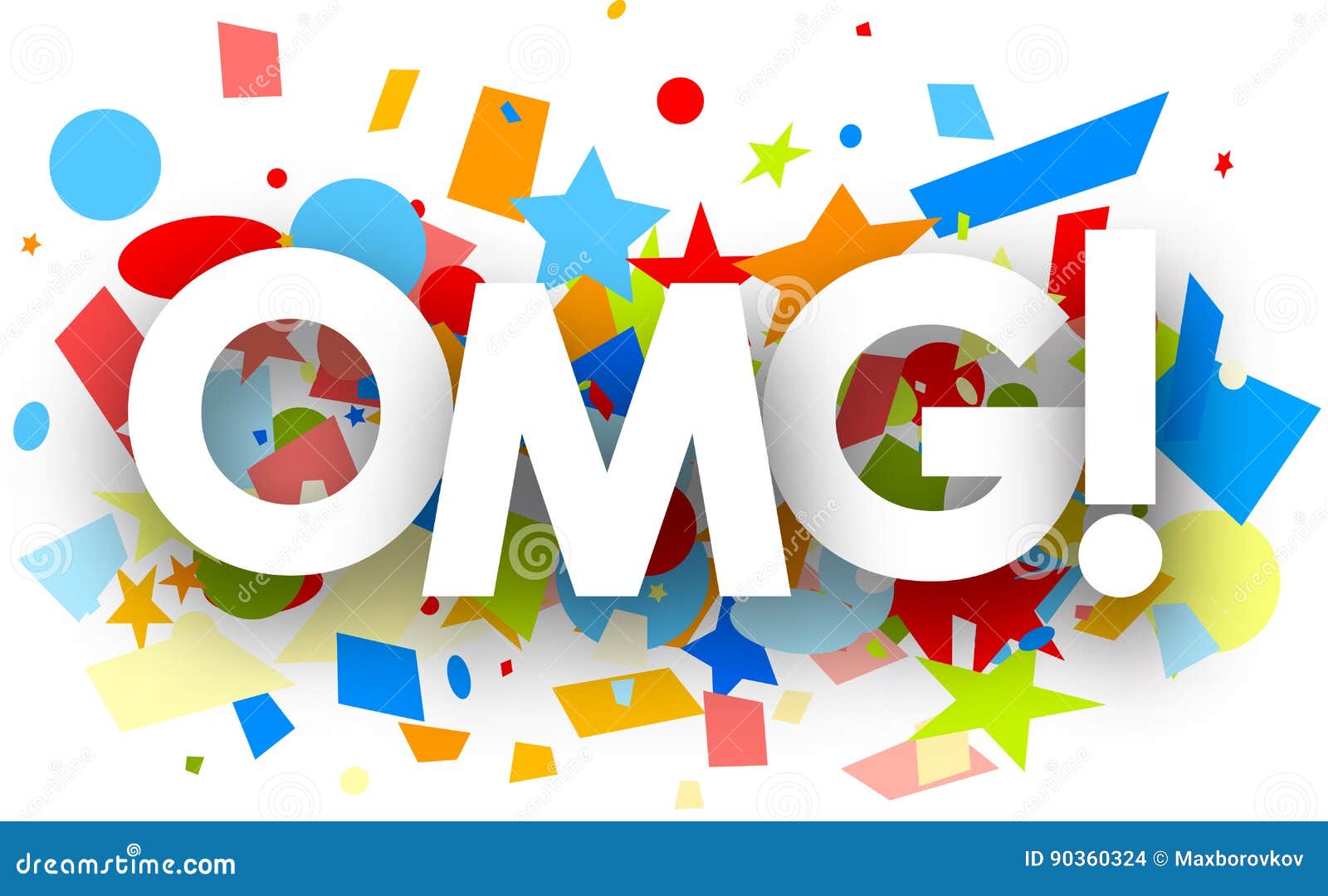 Fondo De Omg Con Confeti Colorido Ilustración del Vector - Ilustración ...