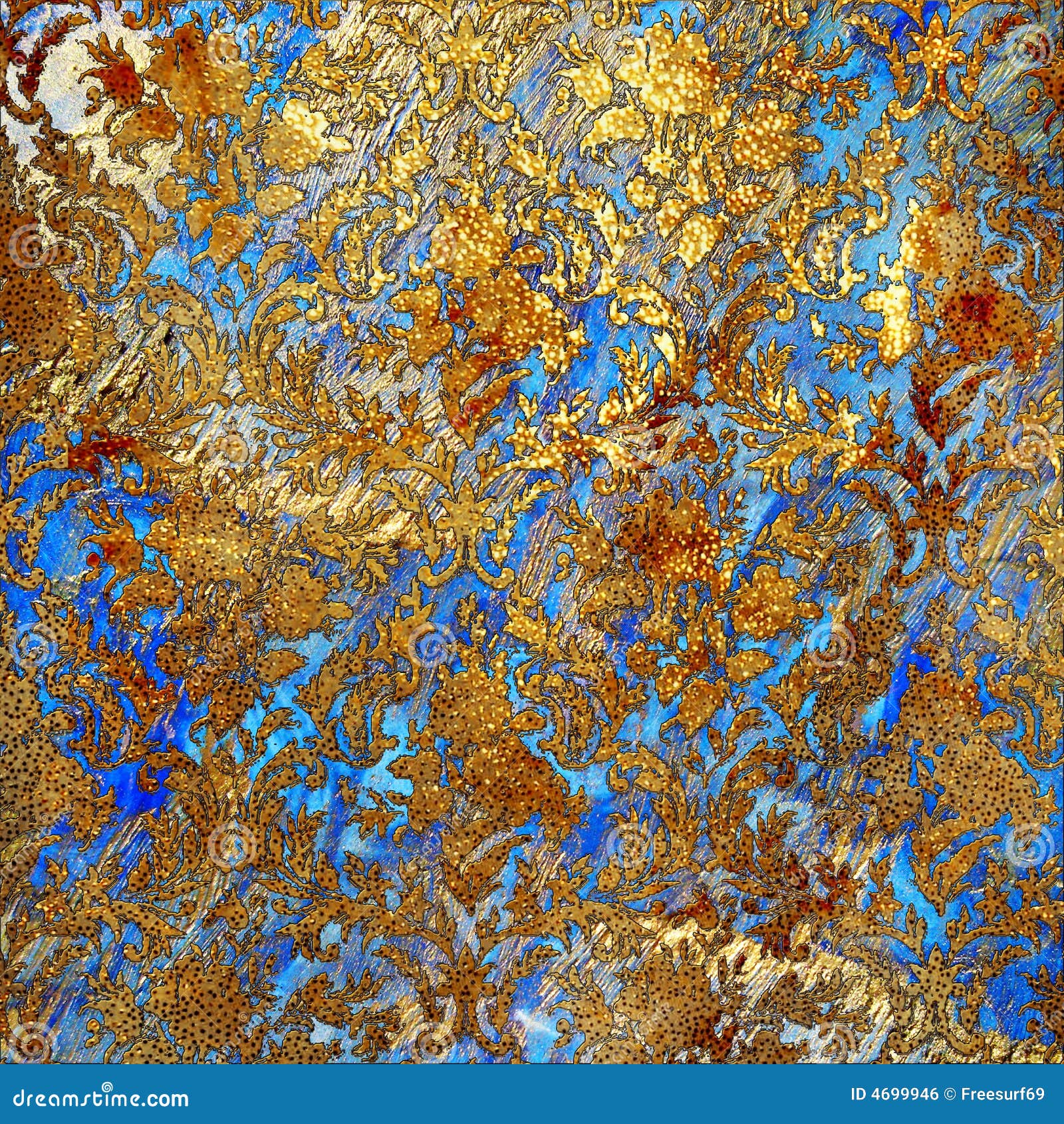 Fondo De oro-azul stock de ilustración. Ilustración de modelo - 4699946