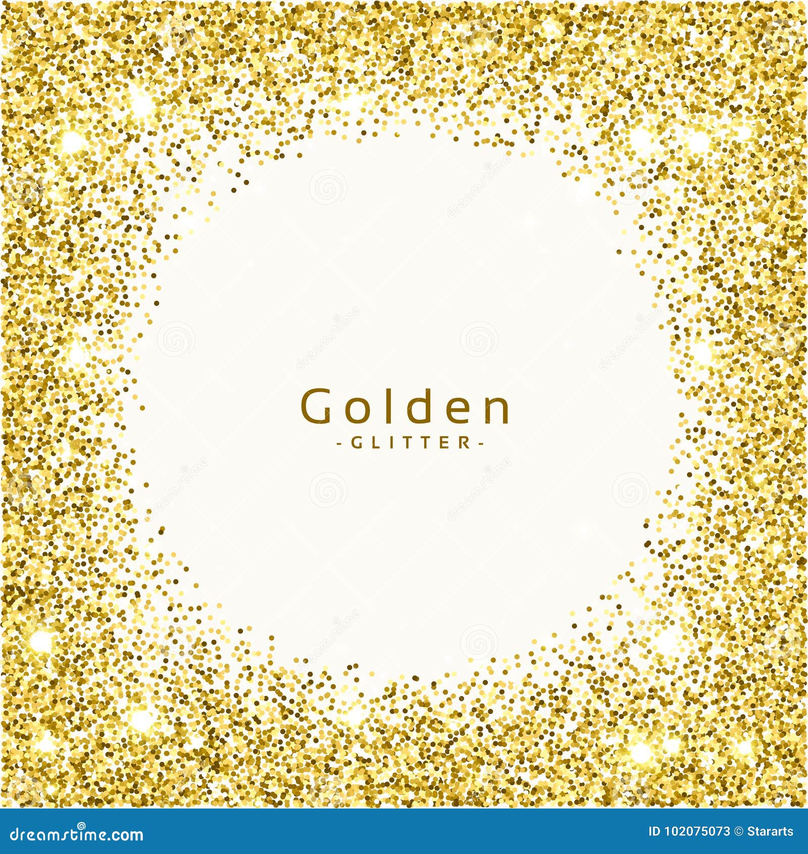 Fondo De Oro Del Marco Del Brillo Ilustración del Vector - Ilustración ...