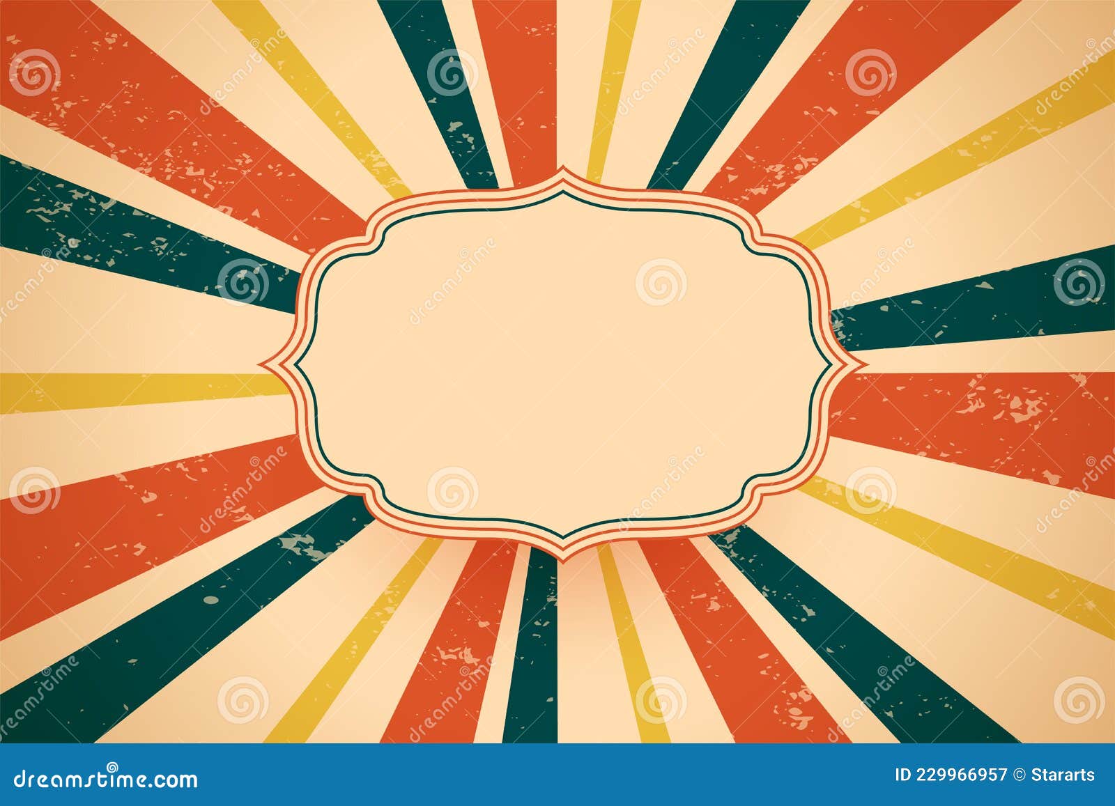 Fondo De Rayos De Sol Retro Clásico Ilustración del Vector ...