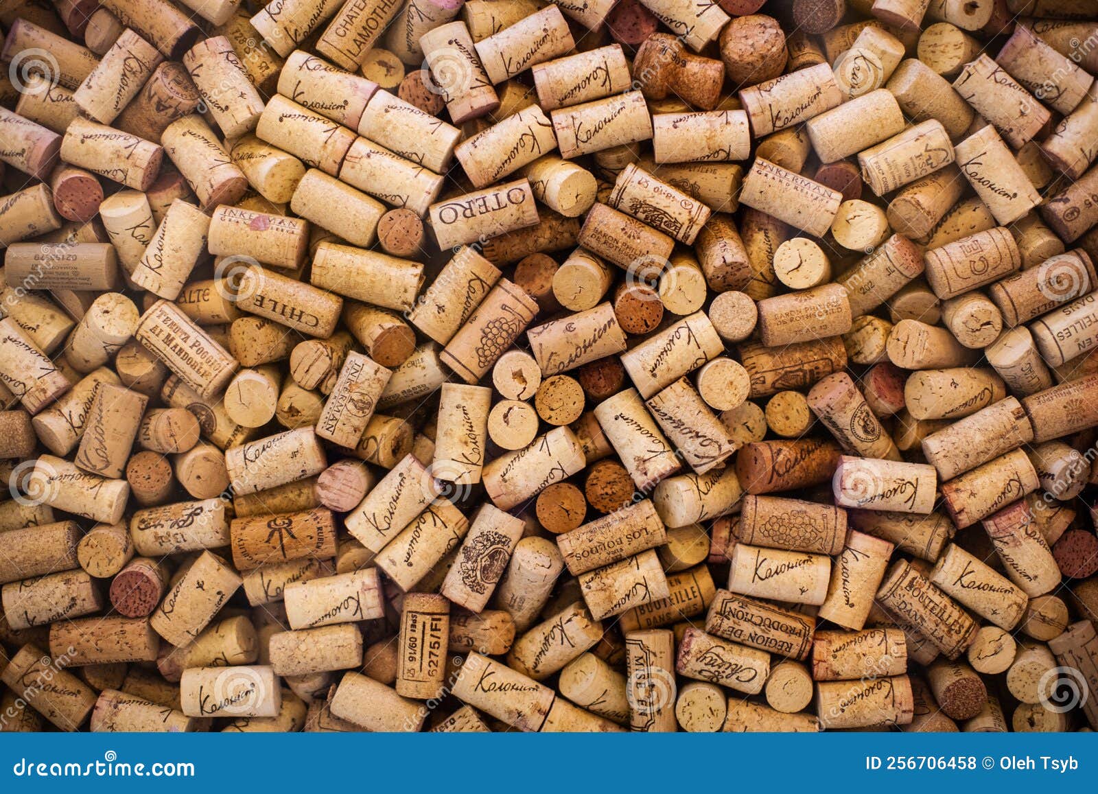 Fondo De Textura Muchos Corchos De Vino. Foto de archivo editorial ...