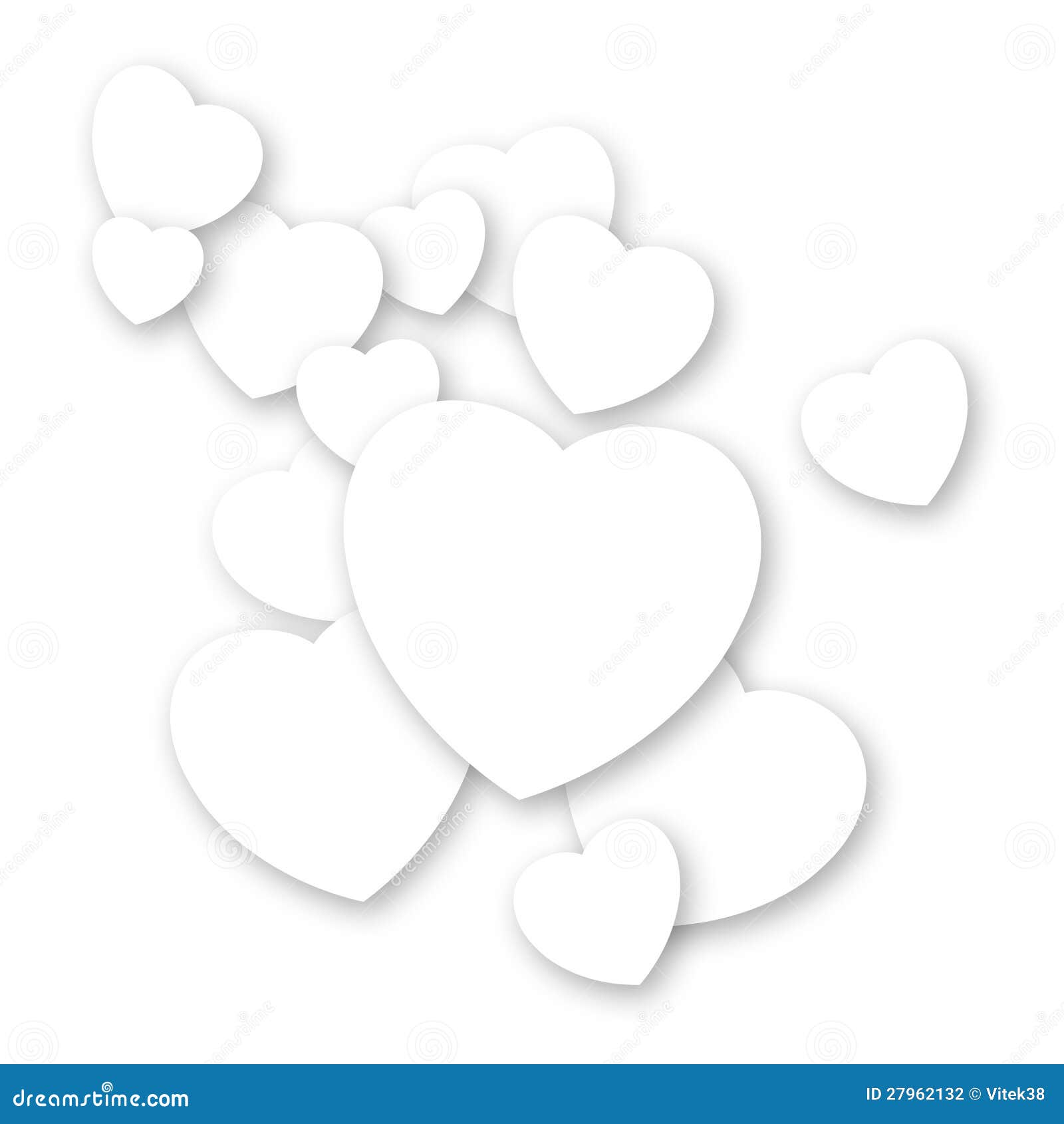 Fondo De Valentine´s - Corazones Blancos Fotografía de archivo - Imagen ...