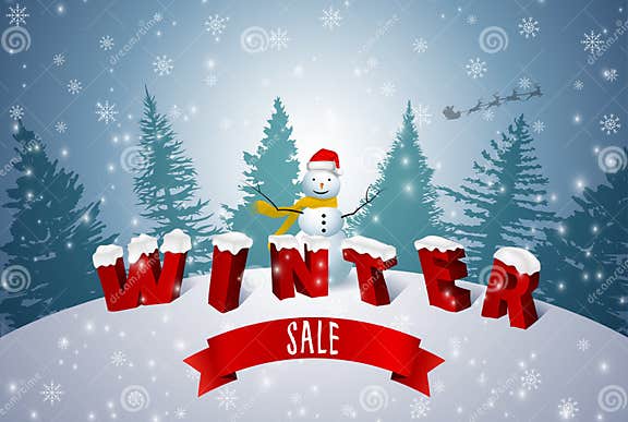 Fondo De Venta De Invierno Con Nieve Ilustración del Vector ... Fondo De Venta De Invierno Con Nieve Ilustración del Vector ...