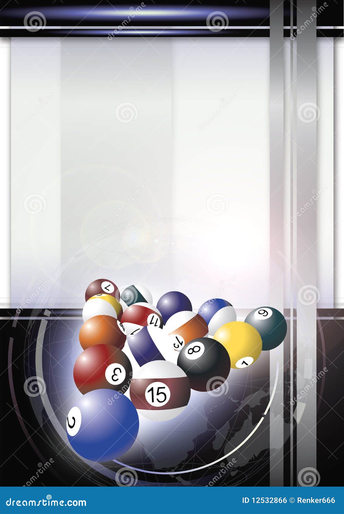Fondo del billar stock de ilustración. Ilustración de puntos - 12532866