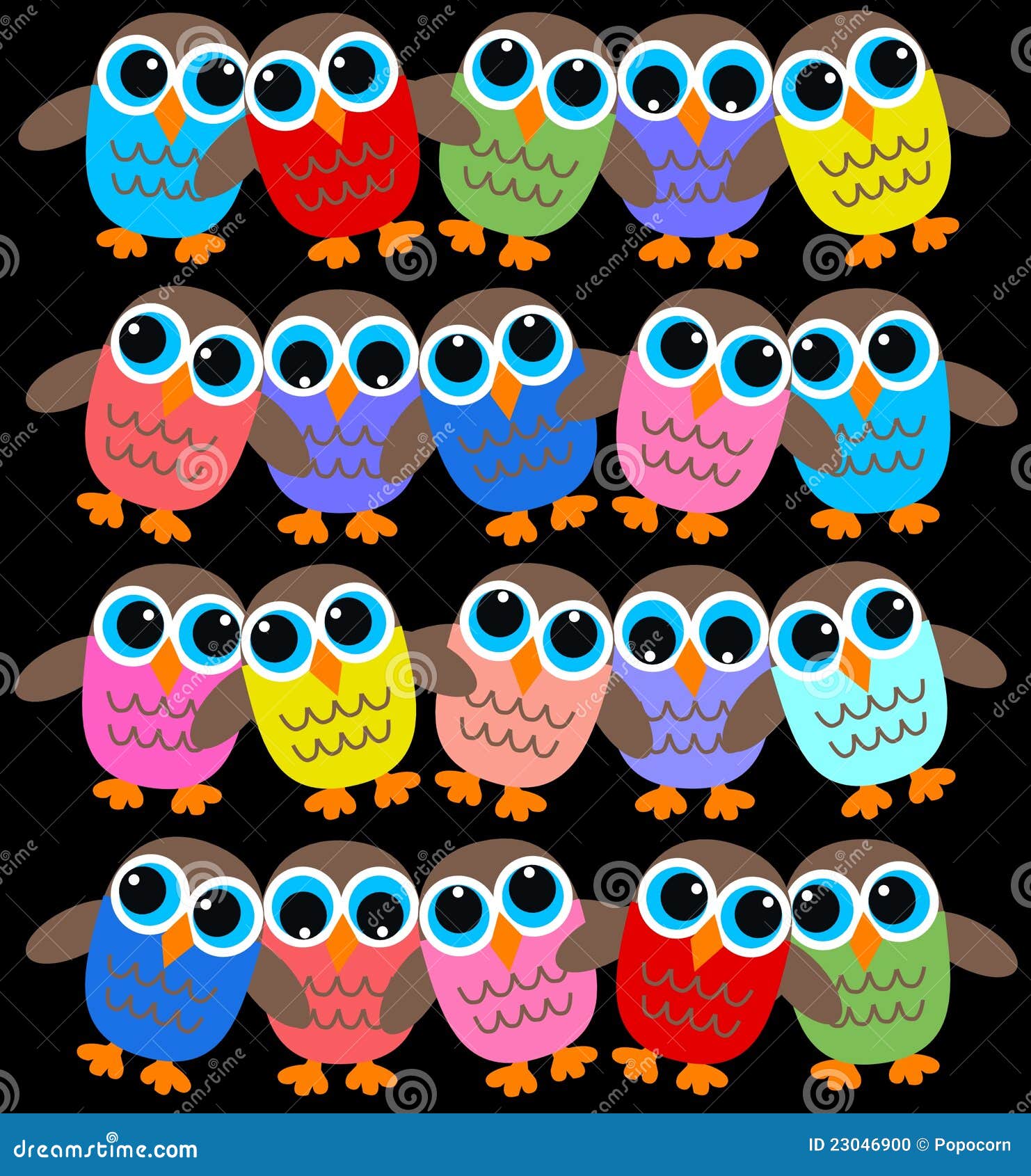 Búho de colores - Imagui