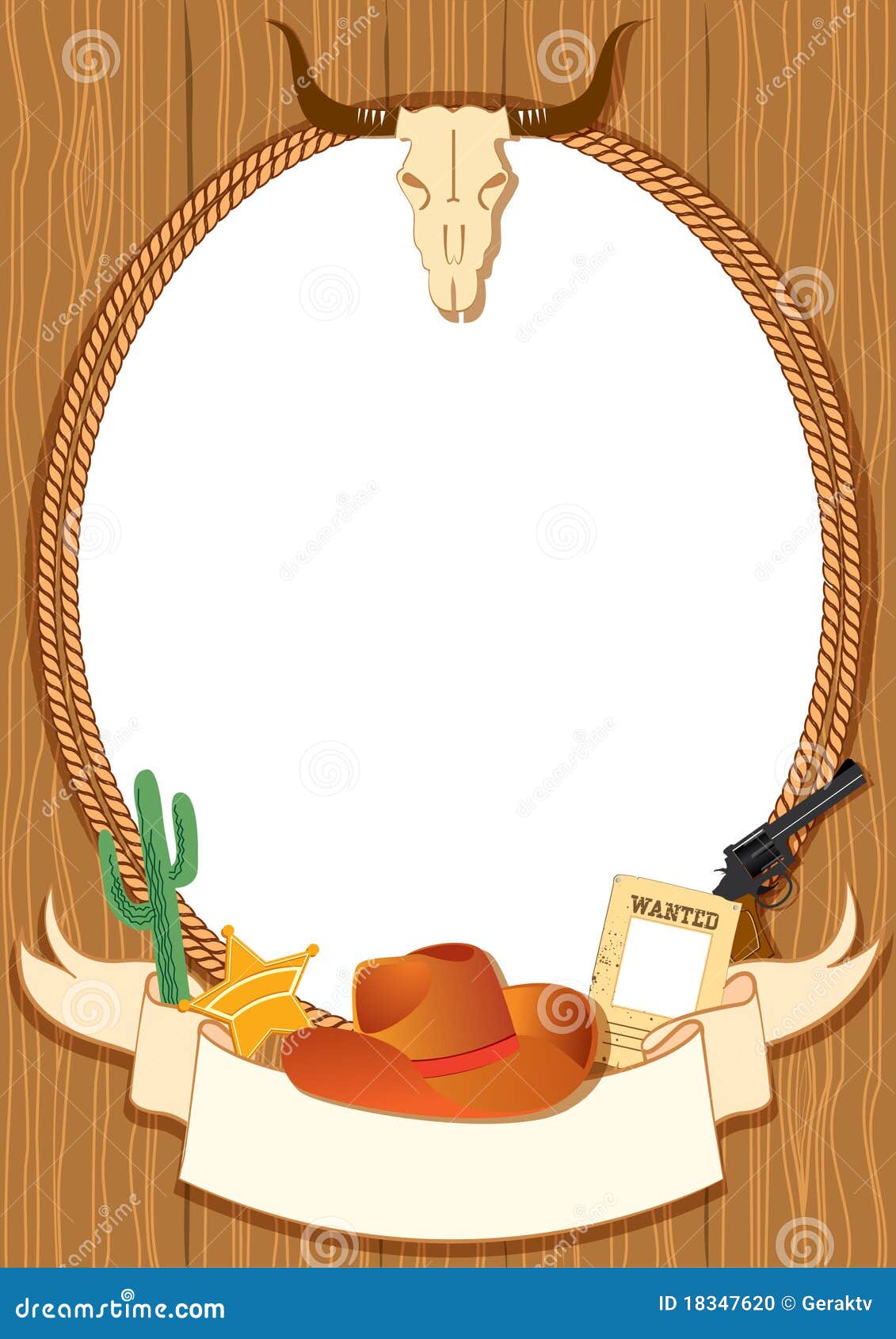 Fondo Del Cartel Del Vaquero Ilustración del Vector - Ilustración de ...