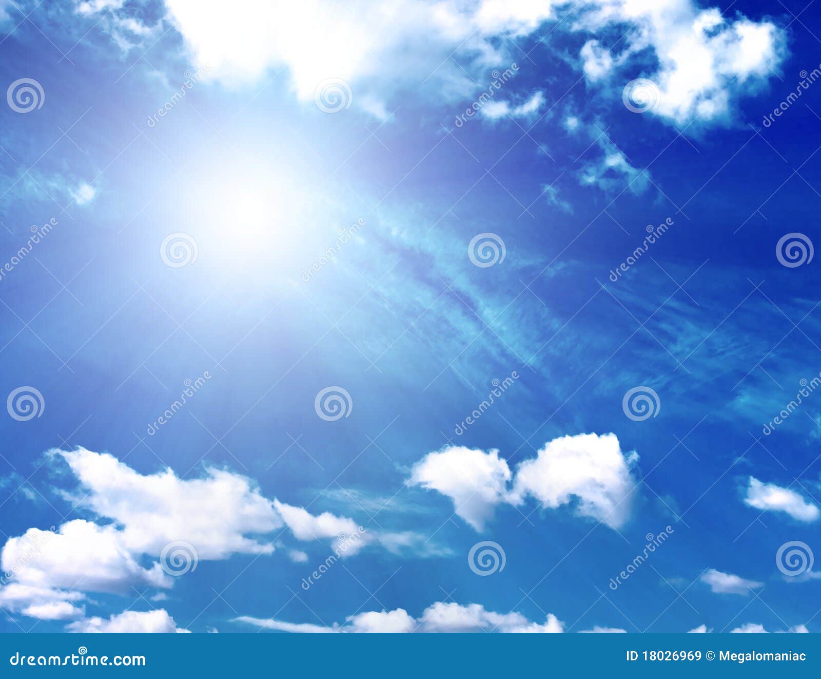 Fondo Del Cielo Azul Y Del Sol Imagen de archivo - Imagen de azul ...