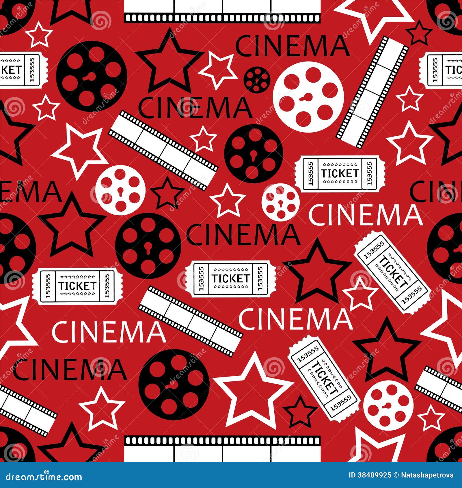 Fondo del cine ilustración del vector. Ilustración de rojo - 38409925