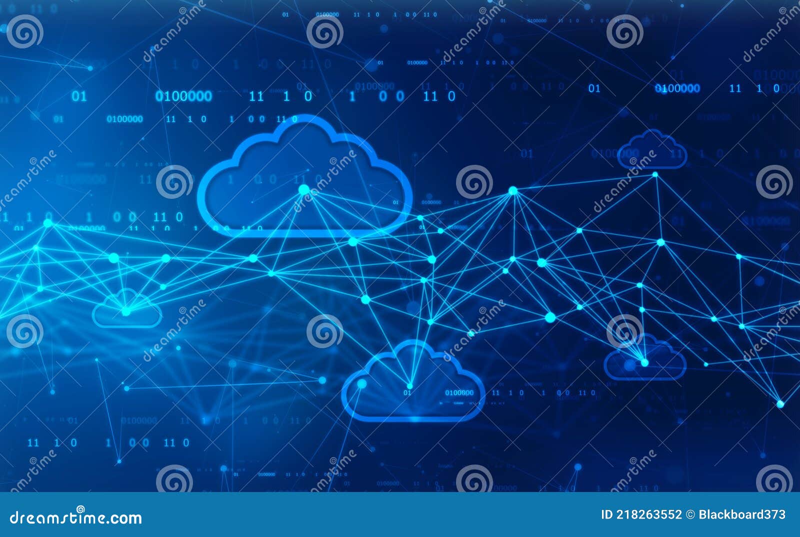 Fondo Del Concepto De Cloud Computing Digital. Cibertecnología Internet ...