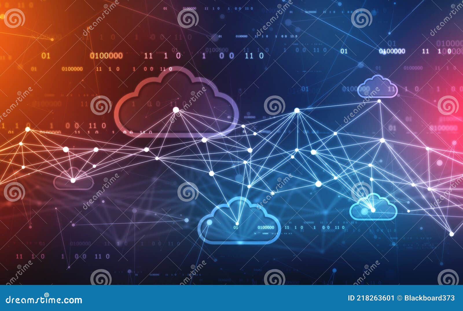 Fondo Del Concepto De Cloud Computing Digital. Cibertecnología Internet Data Storage Database Y ...