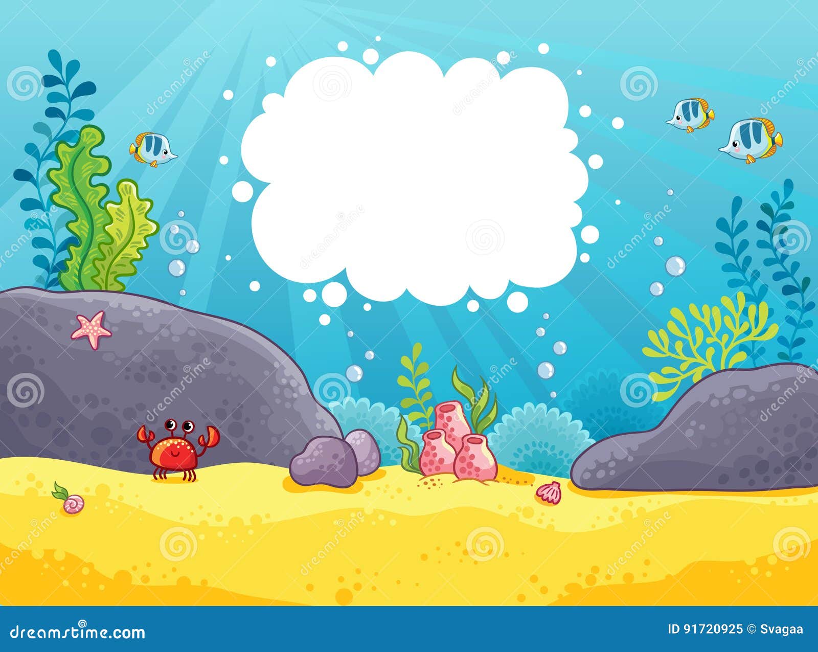 Fondo Del Mar Ilustración Del Vector Stock de ilustración - Ilustración ...