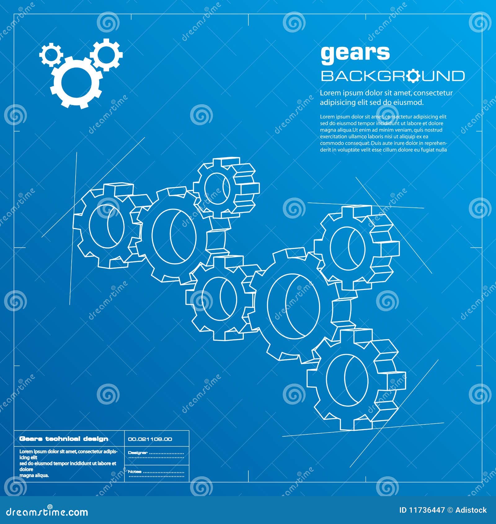 Fondo Del Modelo De Los Engranajes. Vector. Ilustración del Vector ...