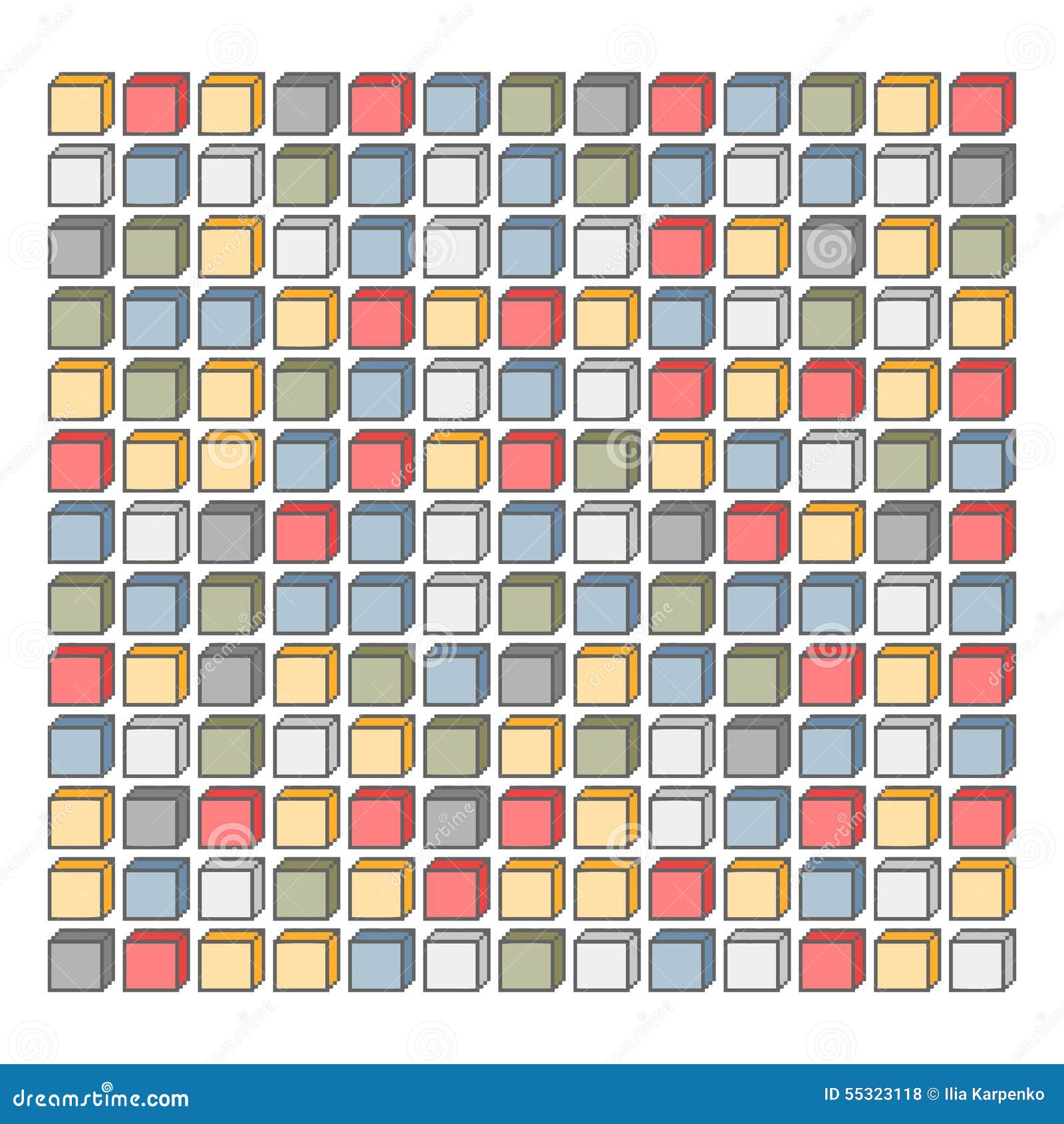 Fondo Del Pixel Dei Cubi Colorati Illustrazione Vettoriale - Illustrazione di gioco, caselle ...