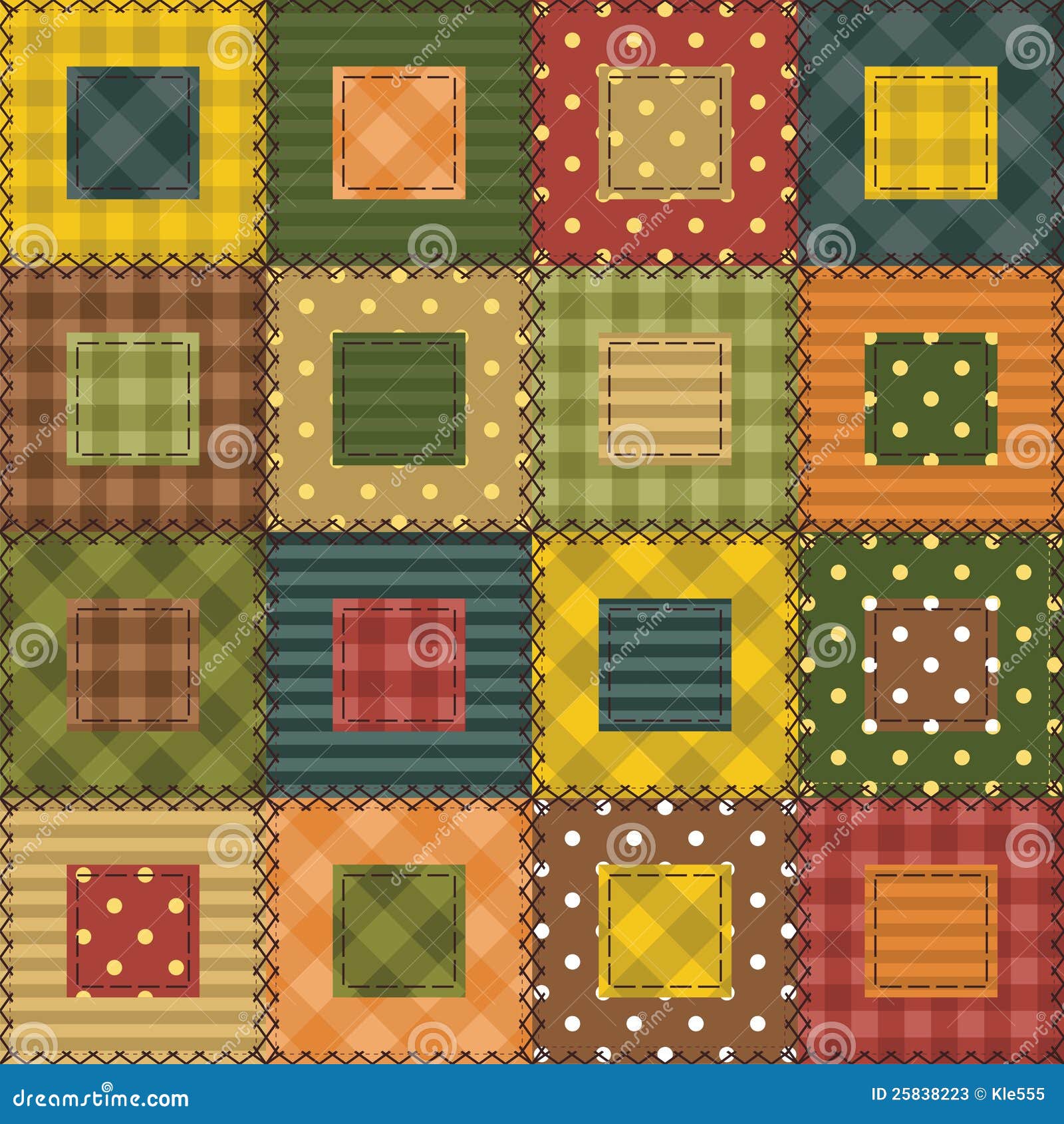 Fondo Del Remiendo Con Diversos Modelos Stock de ilustración ...