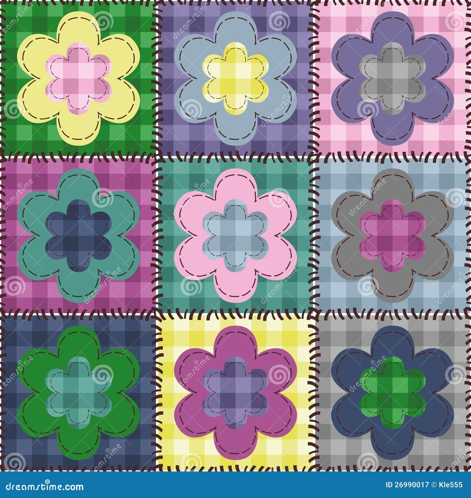 Fondo Del Remiendo Con Diversos Modelos Stock de ilustración ...