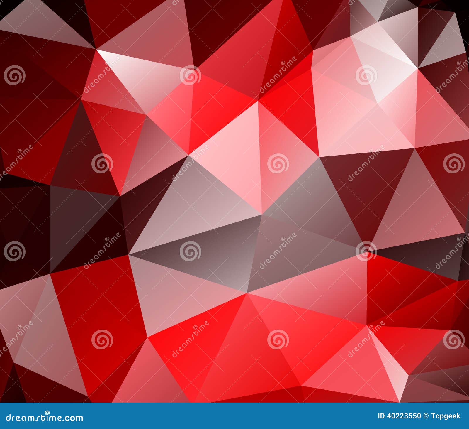 Fondo Del Triángulo. Polígonos Rojos. Ilustración del Vector ...