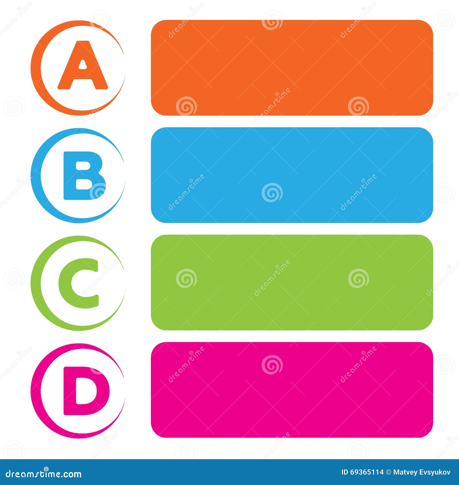 Fondo Del Vector Con Cuatro Opciones ABCD Stock de ilustración ...