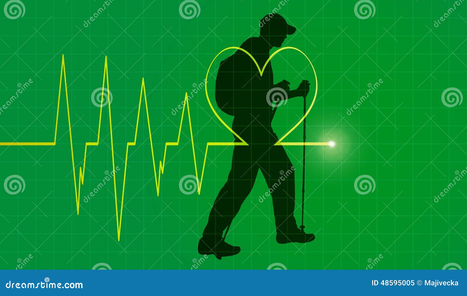 Fondo Del Vector Con La Línea De Vida Ilustración del Vector ...