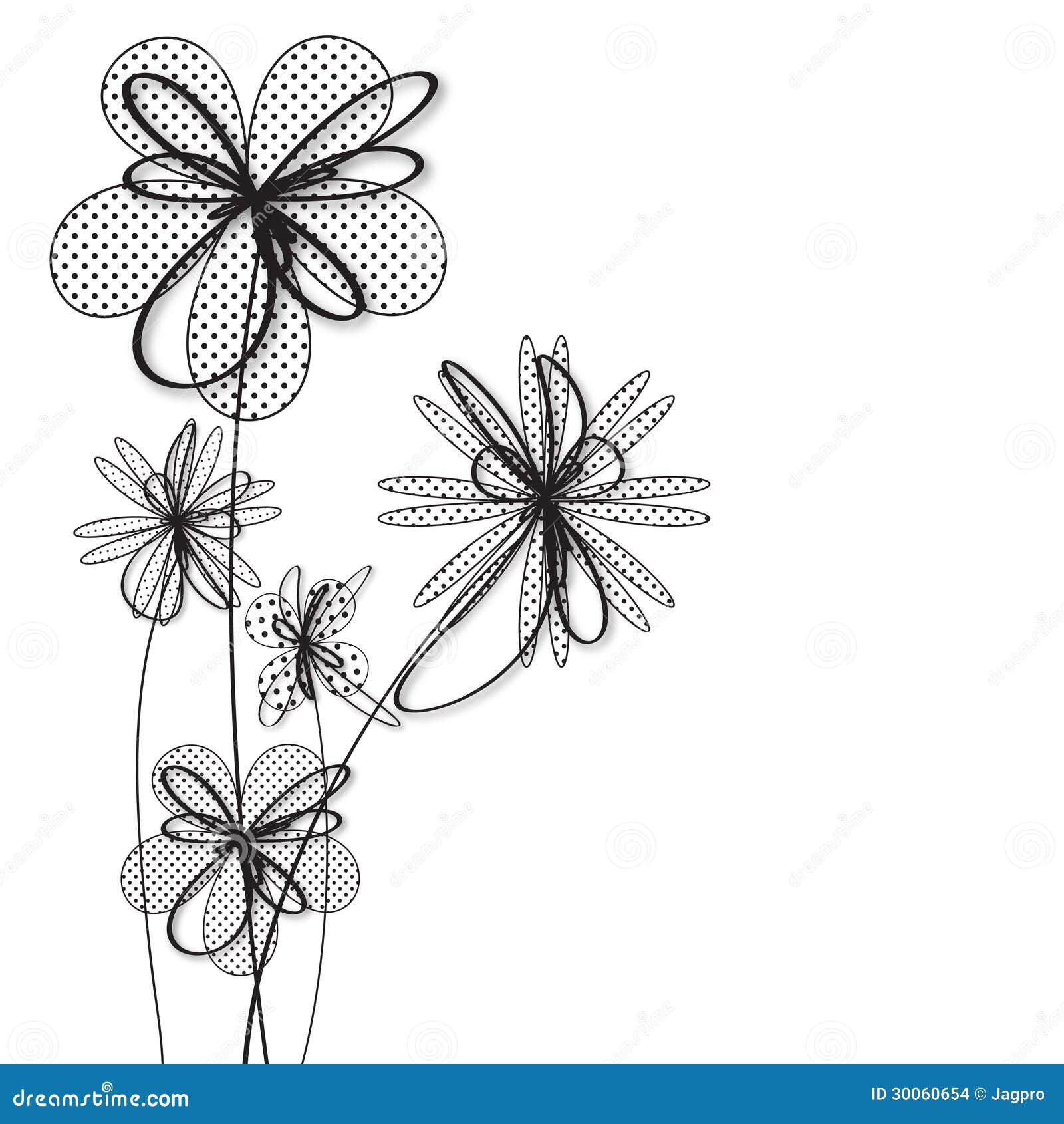 Flores abstractas stock de ilustración. Ilustración de flores - 30060654