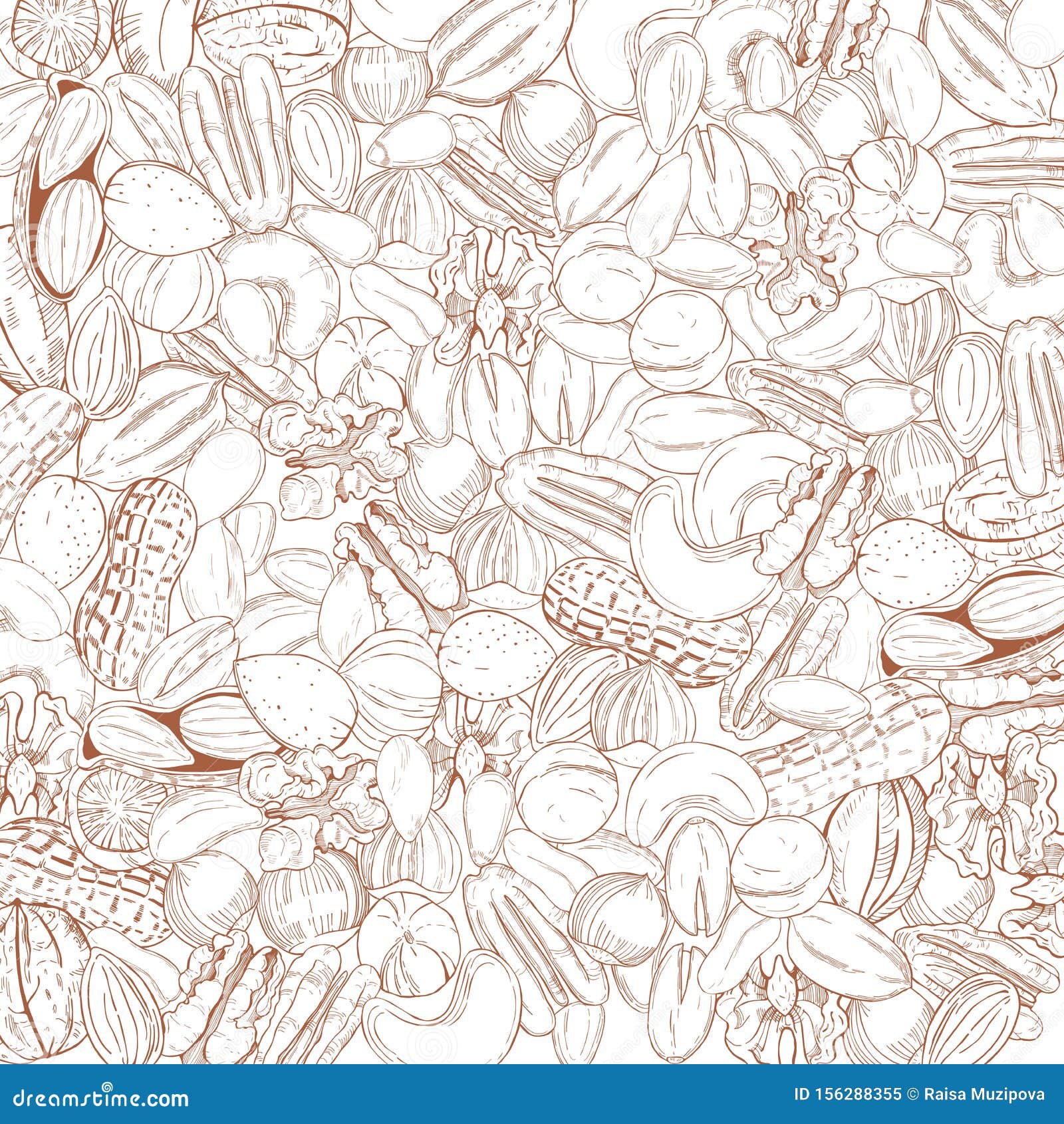 Fondo Del Vector Con Tuercas. Ejemplo Del Dibujo Ilustración del Vector ...