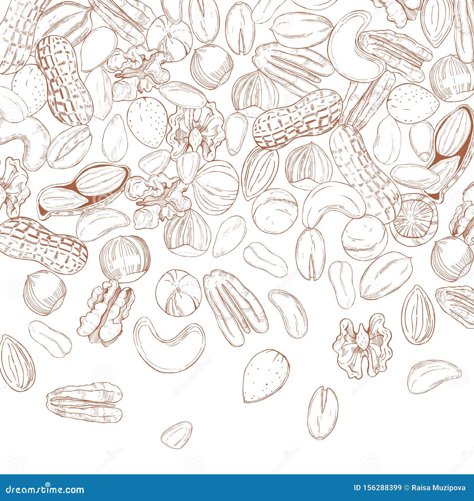 Fondo Del Vector Con Tuercas. Ejemplo Del Dibujo Ilustración del Vector ...