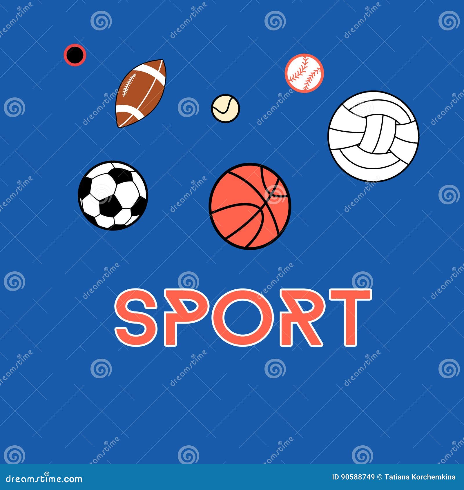 Fondo Del Vector De Los Deportes Ilustración del Vector - Ilustración ...