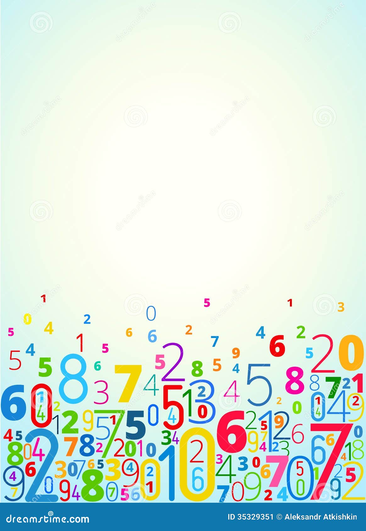 Fondo Del Vector De Números Ilustración del Vector - Ilustración de ...