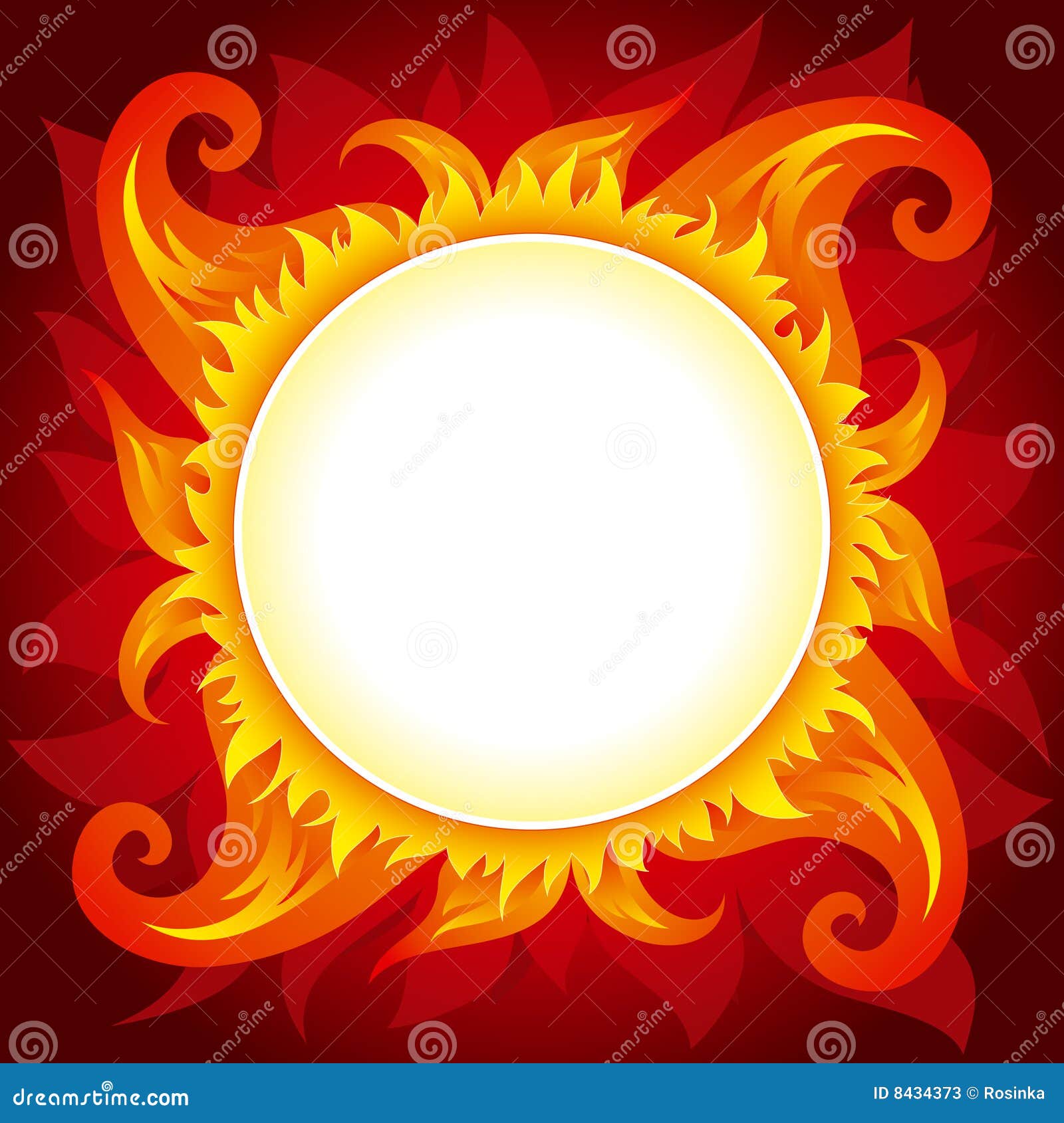 Fondo Del Vector Del Fuego O Del Sol Ilustración del Vector ...