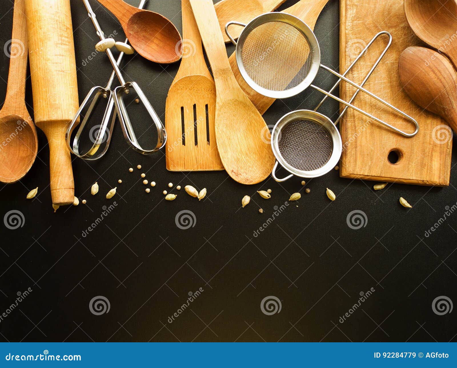 Fondo Dell'utensile Della Cucina Immagine Stock - Immagine di ...