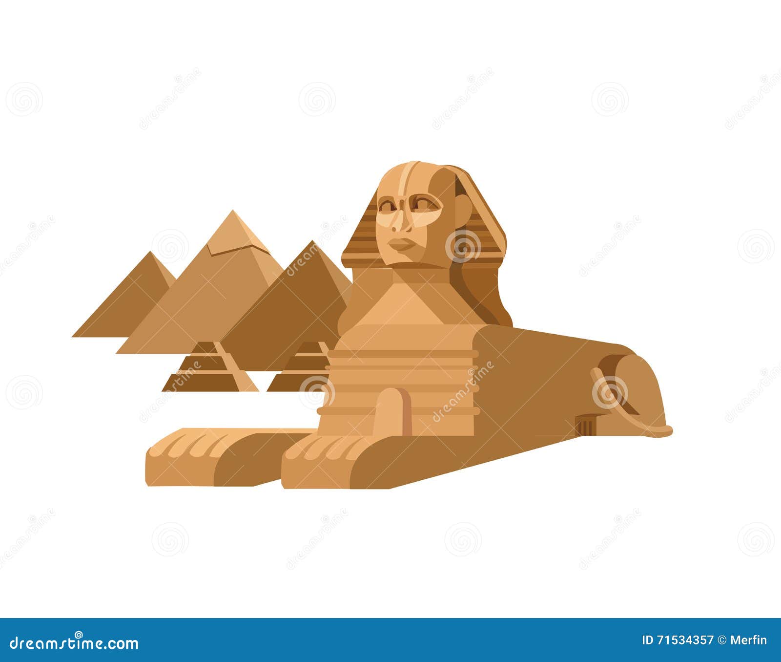 Fondo Delle Piramidi E Della Sfinge Vettore Di Viaggio Illustrazione ...