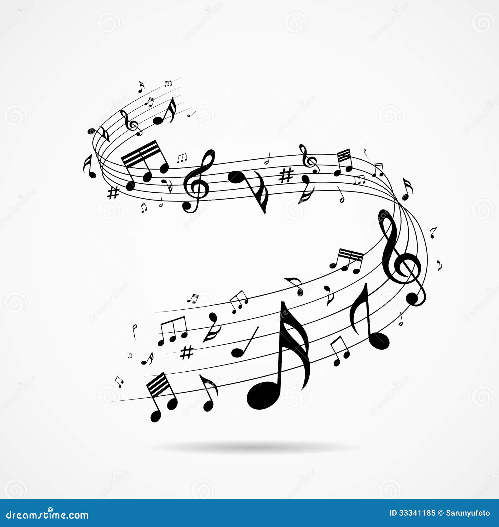 Fondo Di Progettazione Delle Note Musicali Illustrazione Vettoriale ...