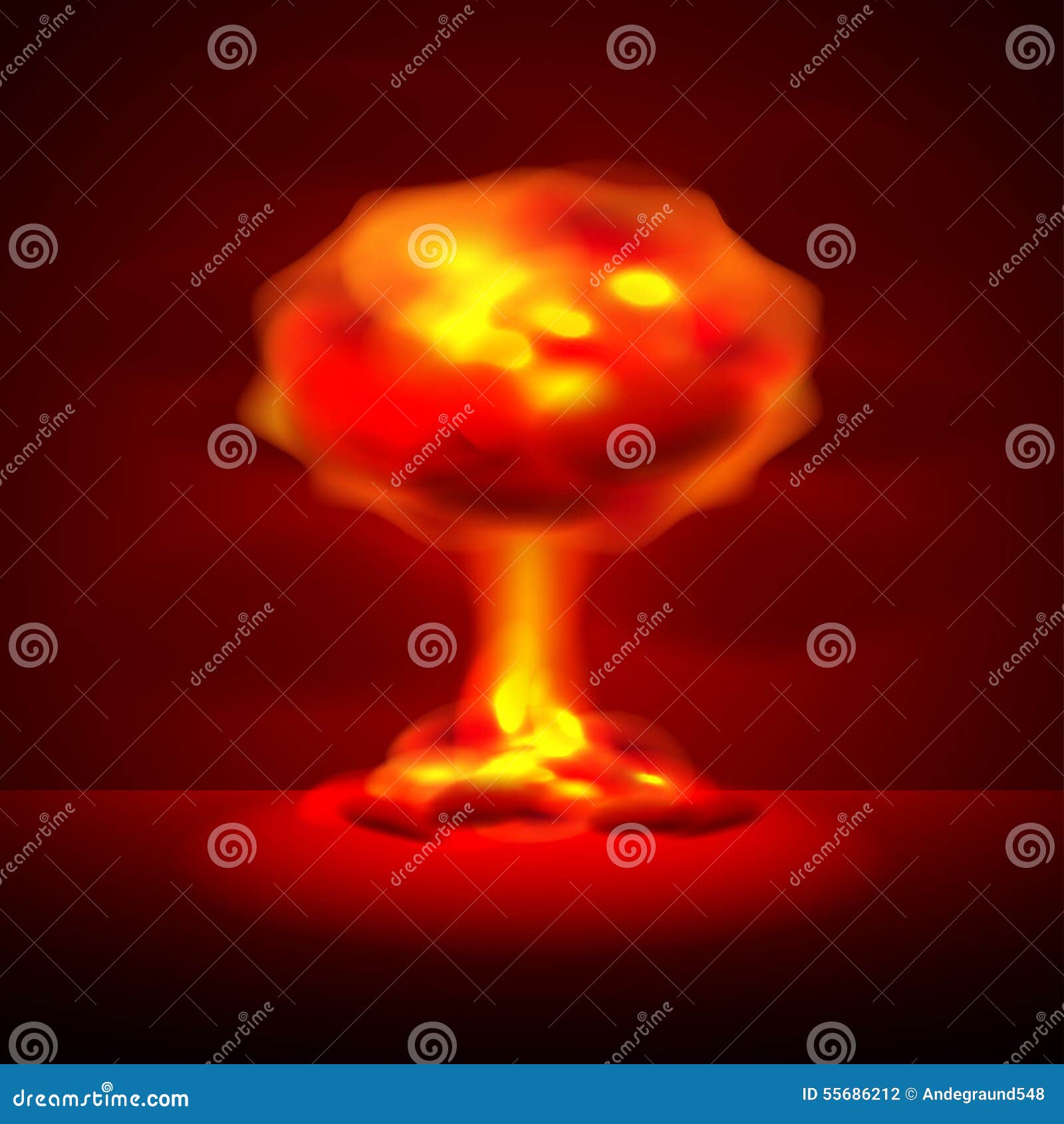 Fondo Di Vettore Di Esplosione Nucleare Illustrazione Vettoriale ...