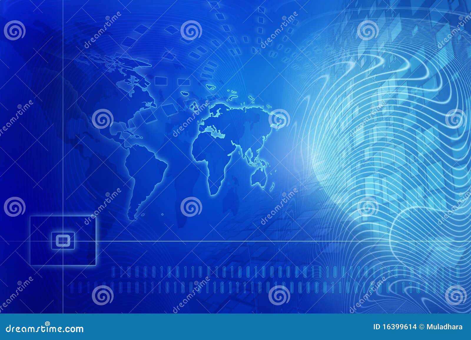 Fondo digital azul stock de ilustración. Ilustración de digital - 16399614