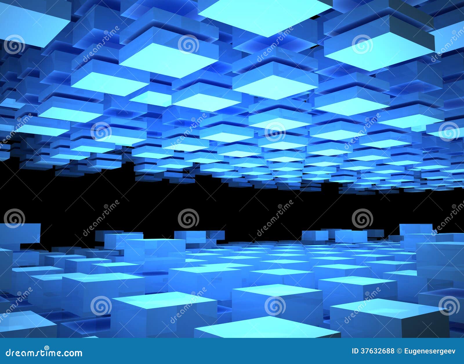 Fondo Digital Azul Abstracto Stock de ilustración - Ilustración de azul ...