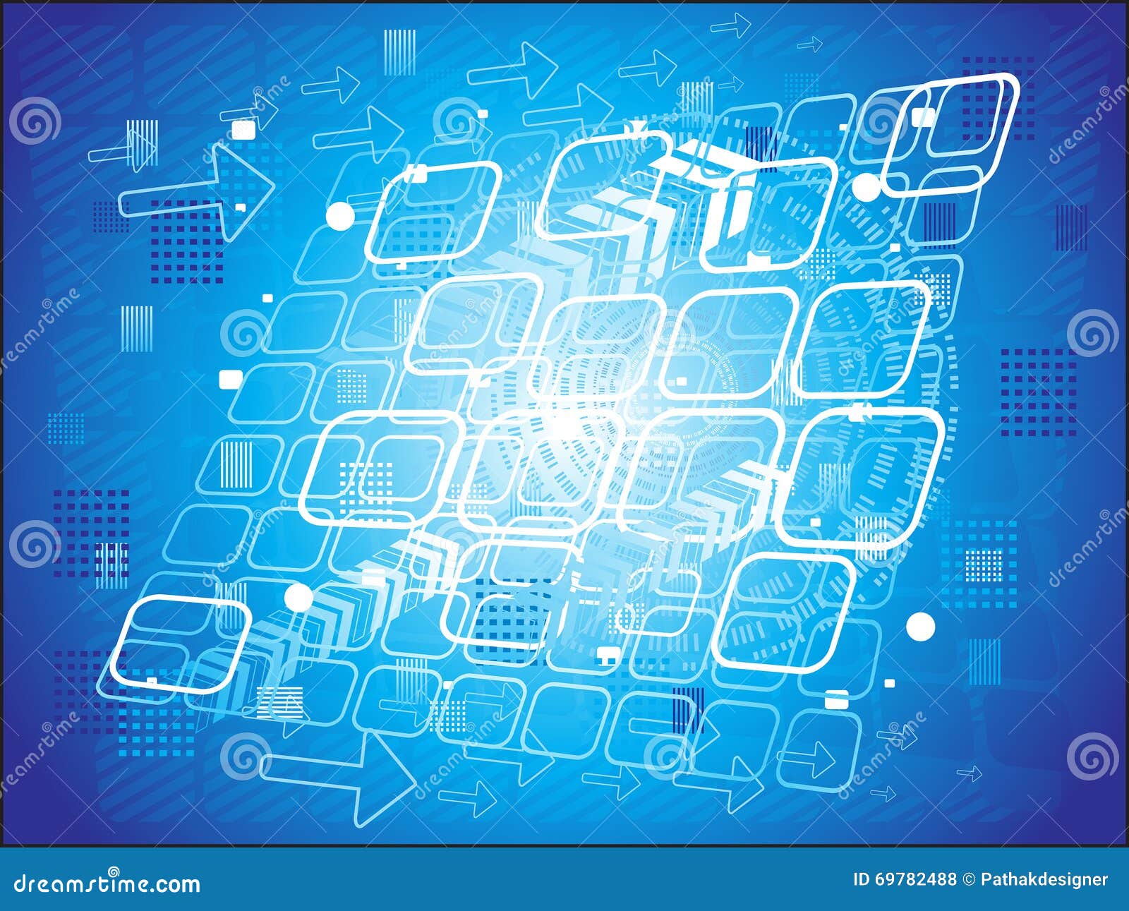 Fondo Digital Azul Abstracto Ilustración del Vector - Ilustración de ...