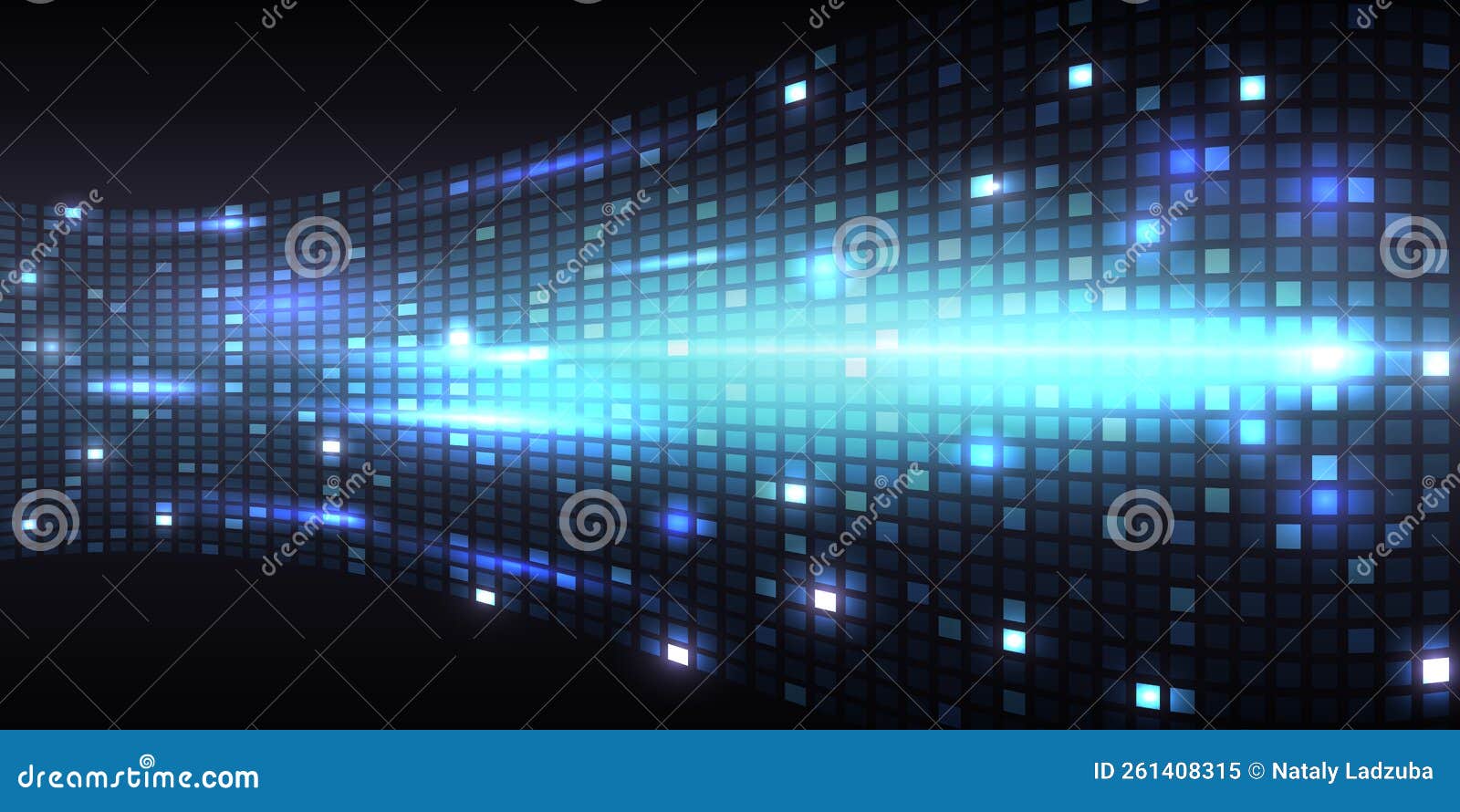 Fondo Digital Azul Con Cubos Stock de ilustración - Ilustración de ...