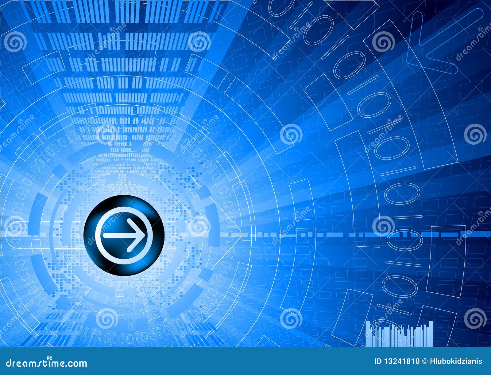 Fondo Digital Azul Del Vector Ilustración del Vector - Ilustración de ...