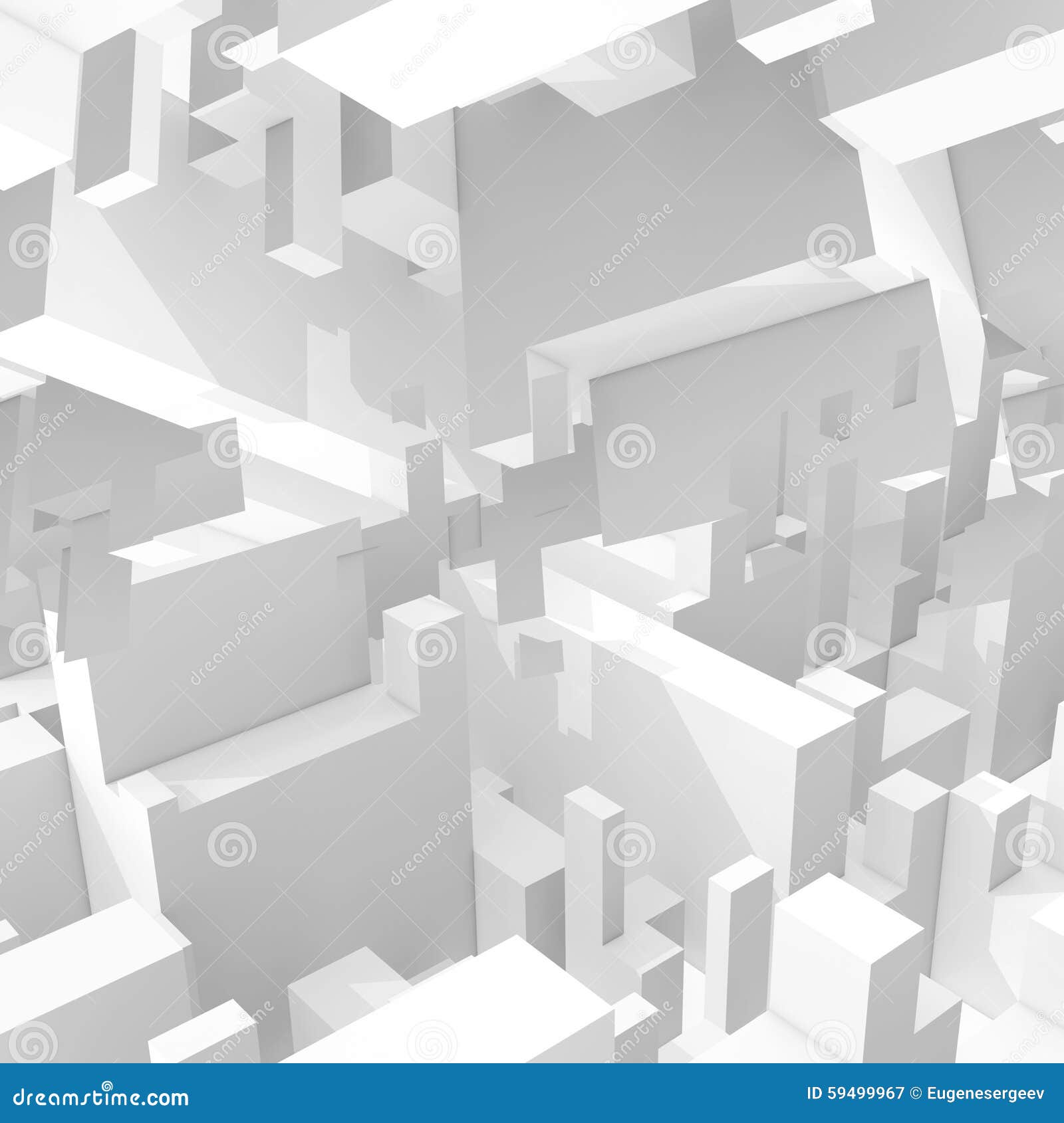 Fondo Digitale 3d Con Le Forme Cubiche Intersecate Illustrazione di ...