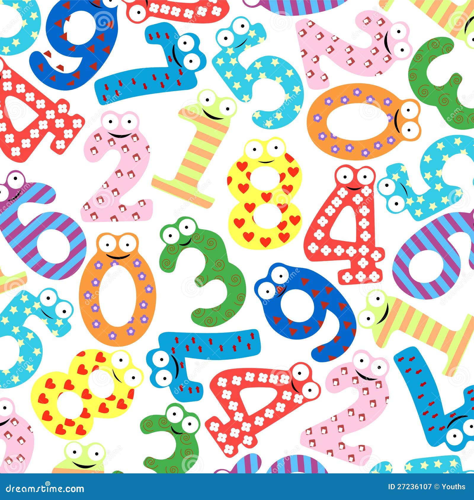 Fondo Divertido Del Número - Vector Ilustración del Vector ...