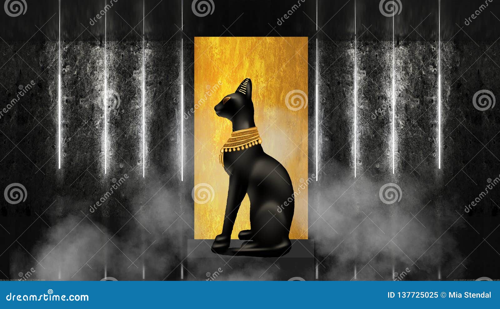 Fondo Egipcio Del Asbstract, Diosa De Egipto Bastet Stock de ...