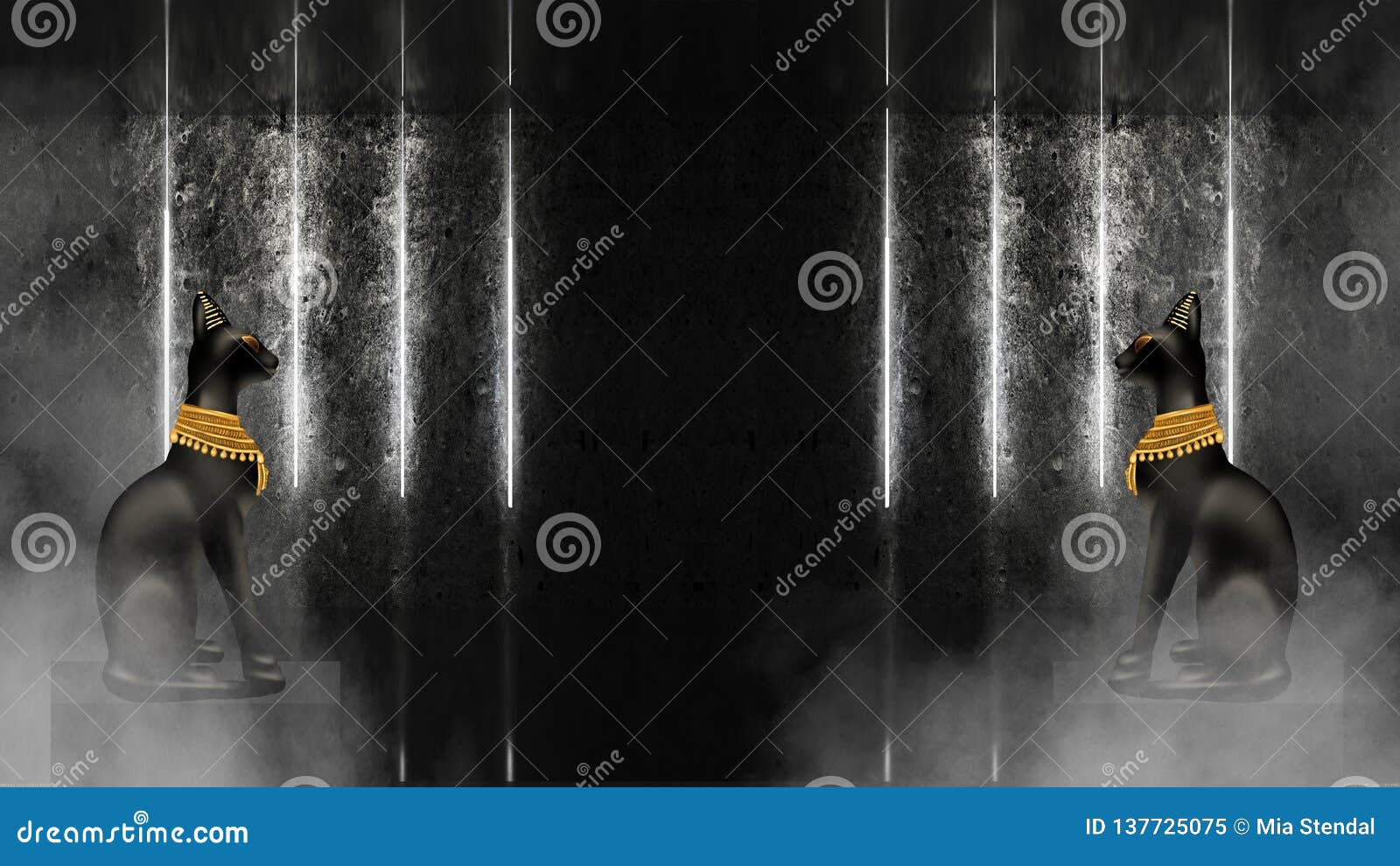 Fondo Egipcio Del Asbstract, Diosa De Egipto Bastet Stock de ...