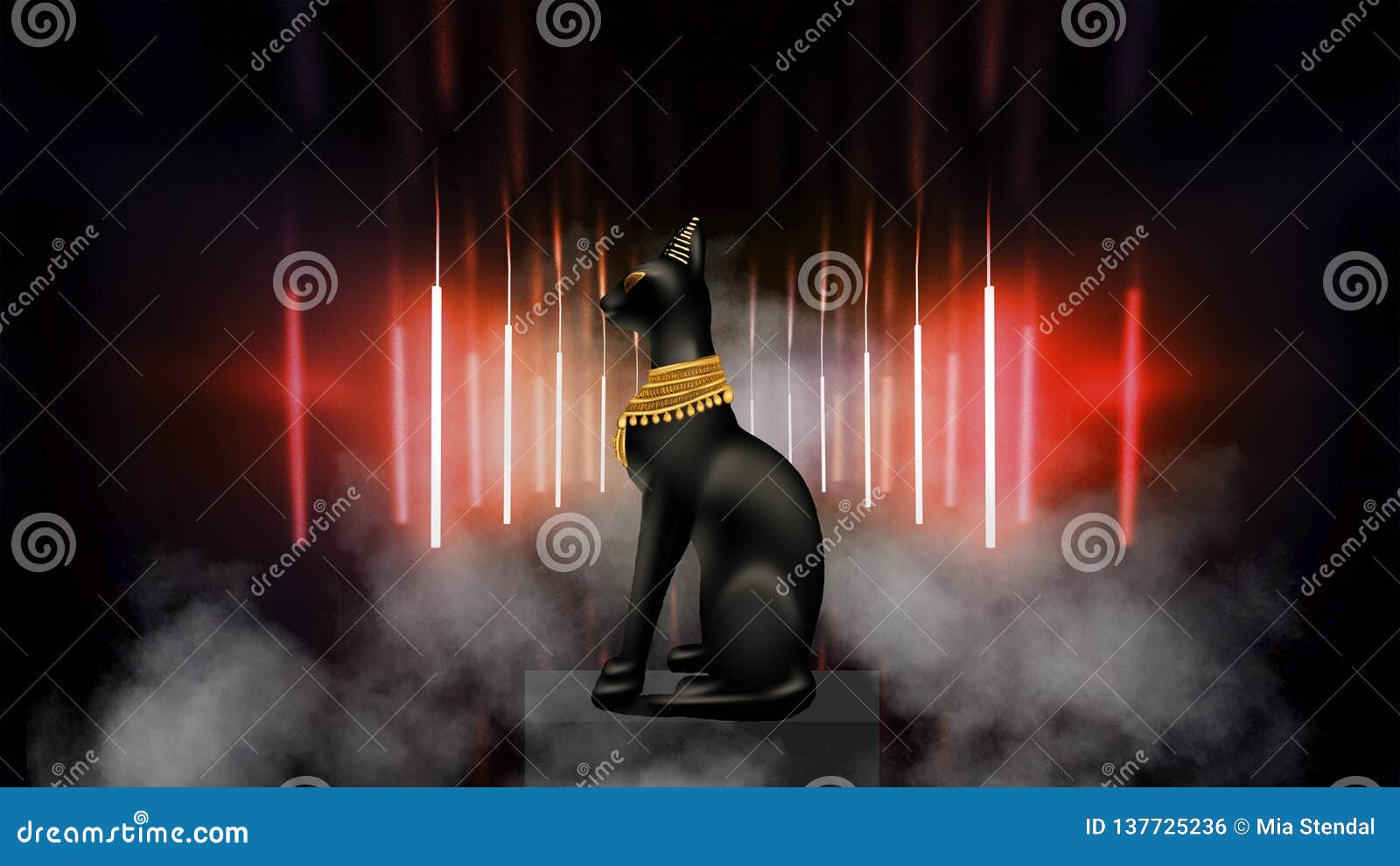 Fondo Egipcio Del Asbstract, Diosa De Egipto Bastet Stock de ...