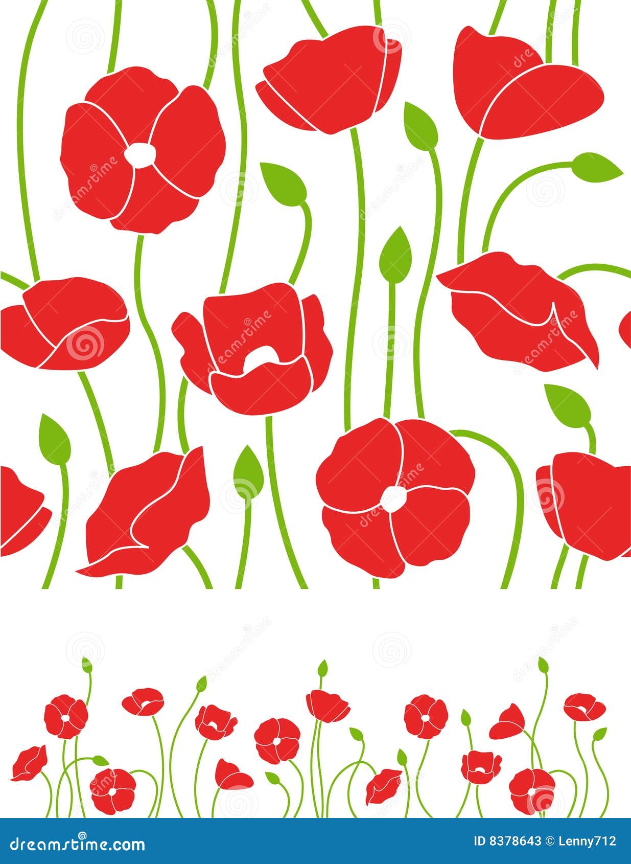 Fondo Floral Del Vector De La Amapola Ilustración del Vector ...