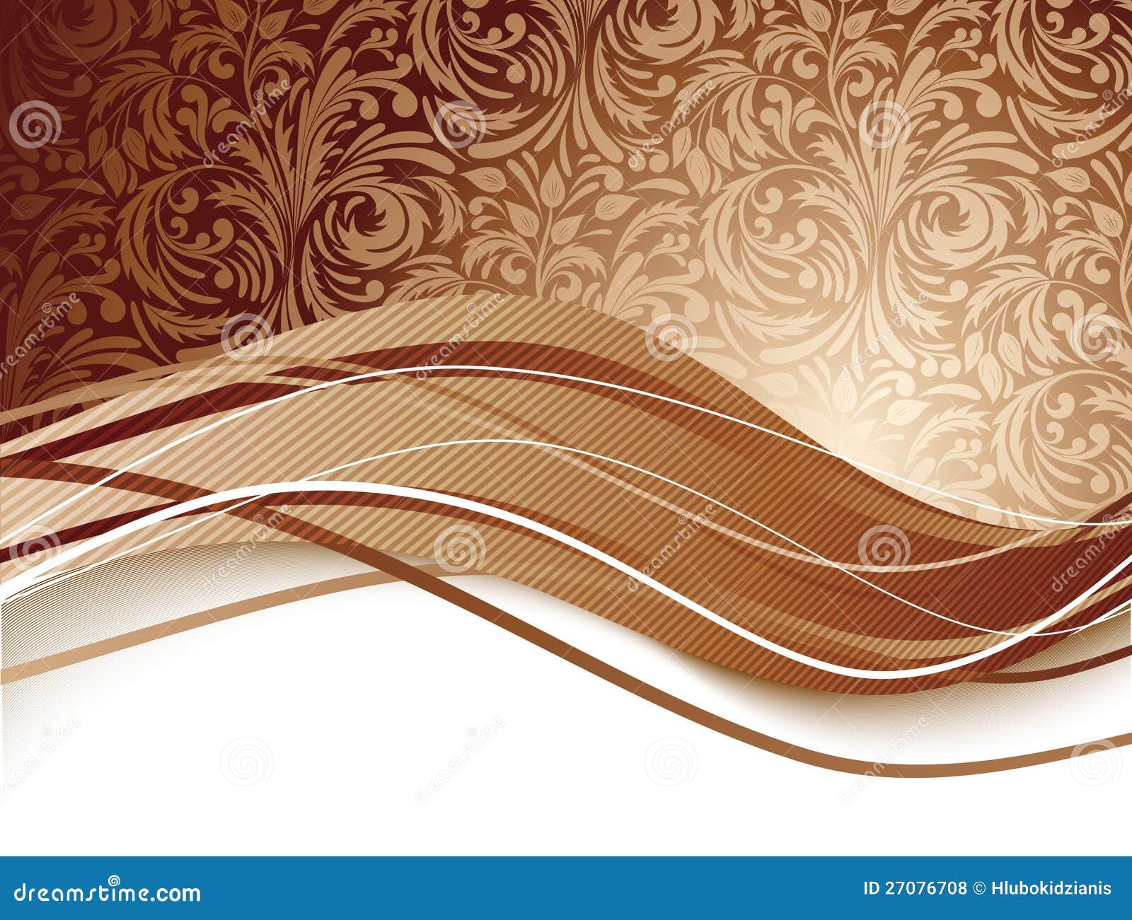 Fondo Floral En Color Marrón Ilustración del Vector - Ilustración de ...