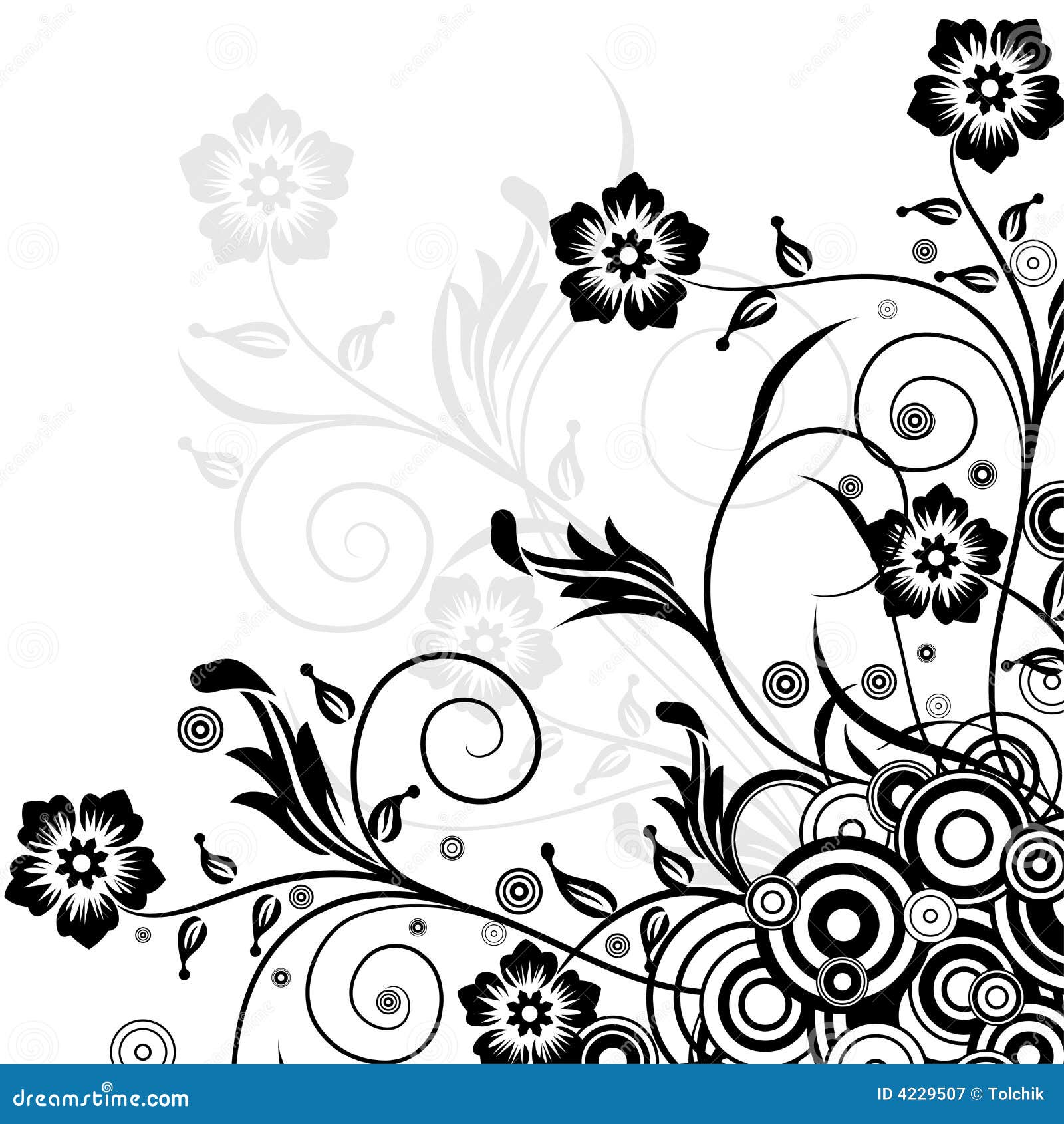 Fondo floral, vector ilustración del vector. Ilustración de floral ...